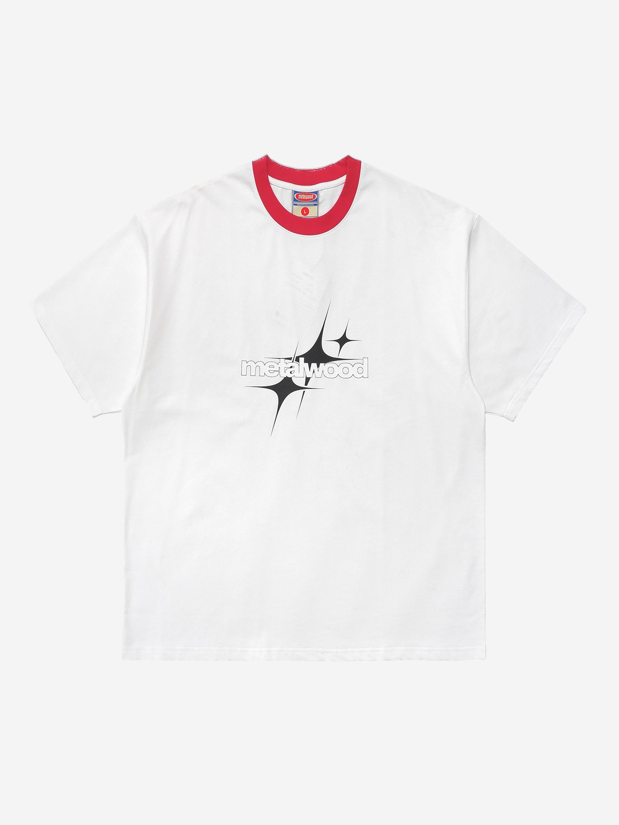 metalwood Twinkle Oversized T-Shirt - White & Tomato – Goodhood