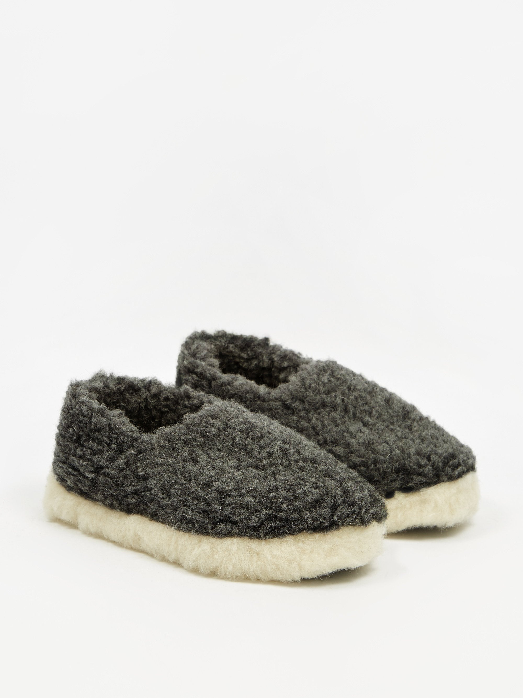 Yoko Wool x Goodhood Siberian Wool Slippers - Graphite/Natural