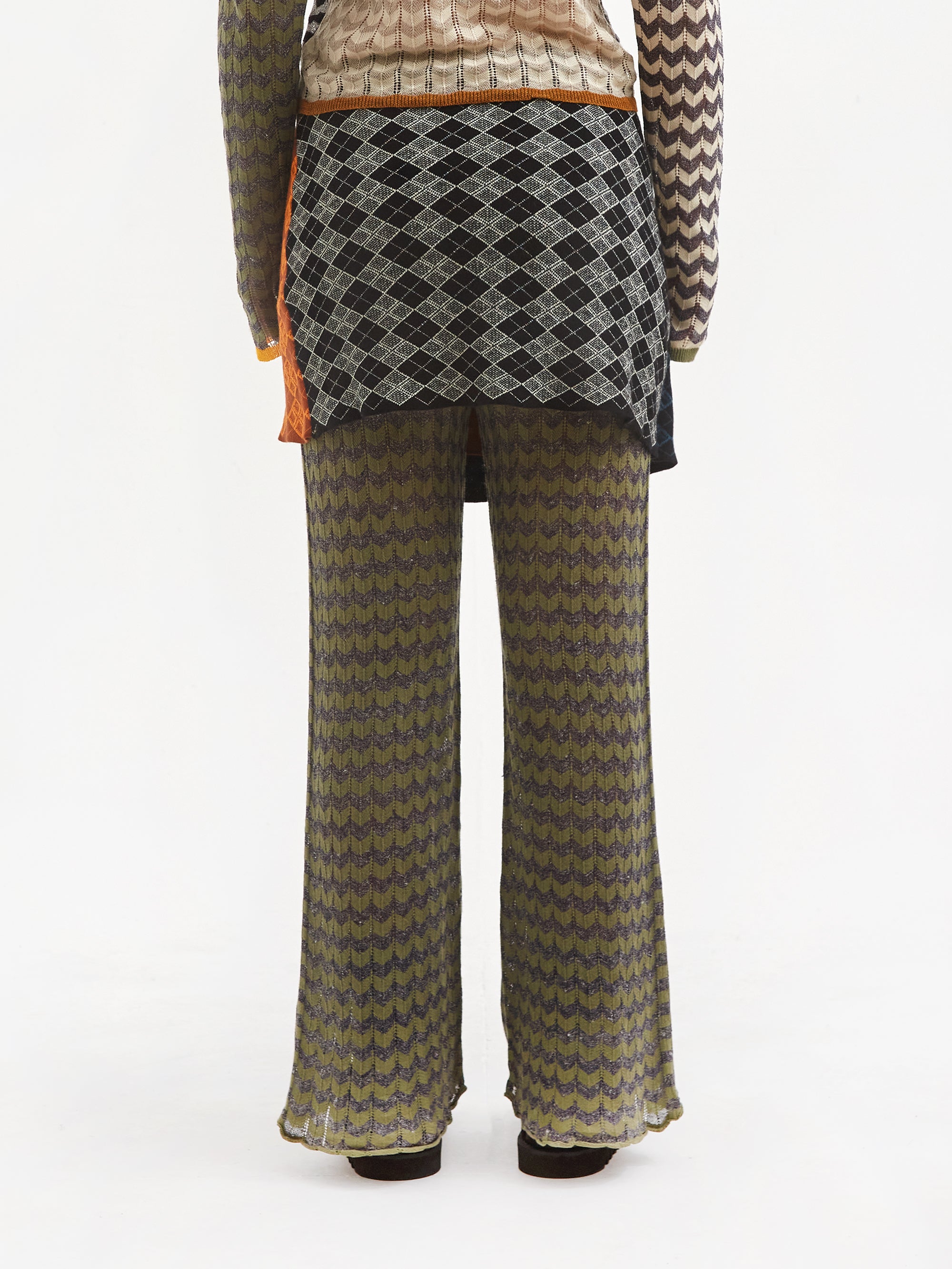 Yan Yan Knits Argyle Wrap Mini Skirt - Navy/Orange Multi – Goodhood