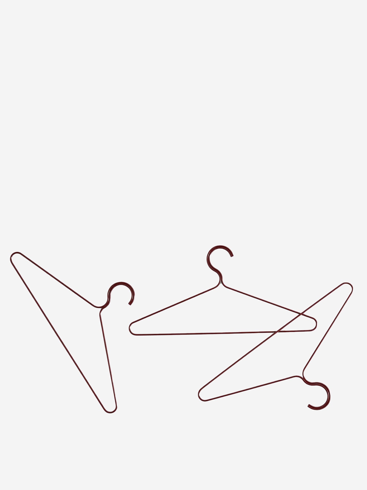 HAY Colour Hangers Set Of 3 - Maroon Red – Goodhood