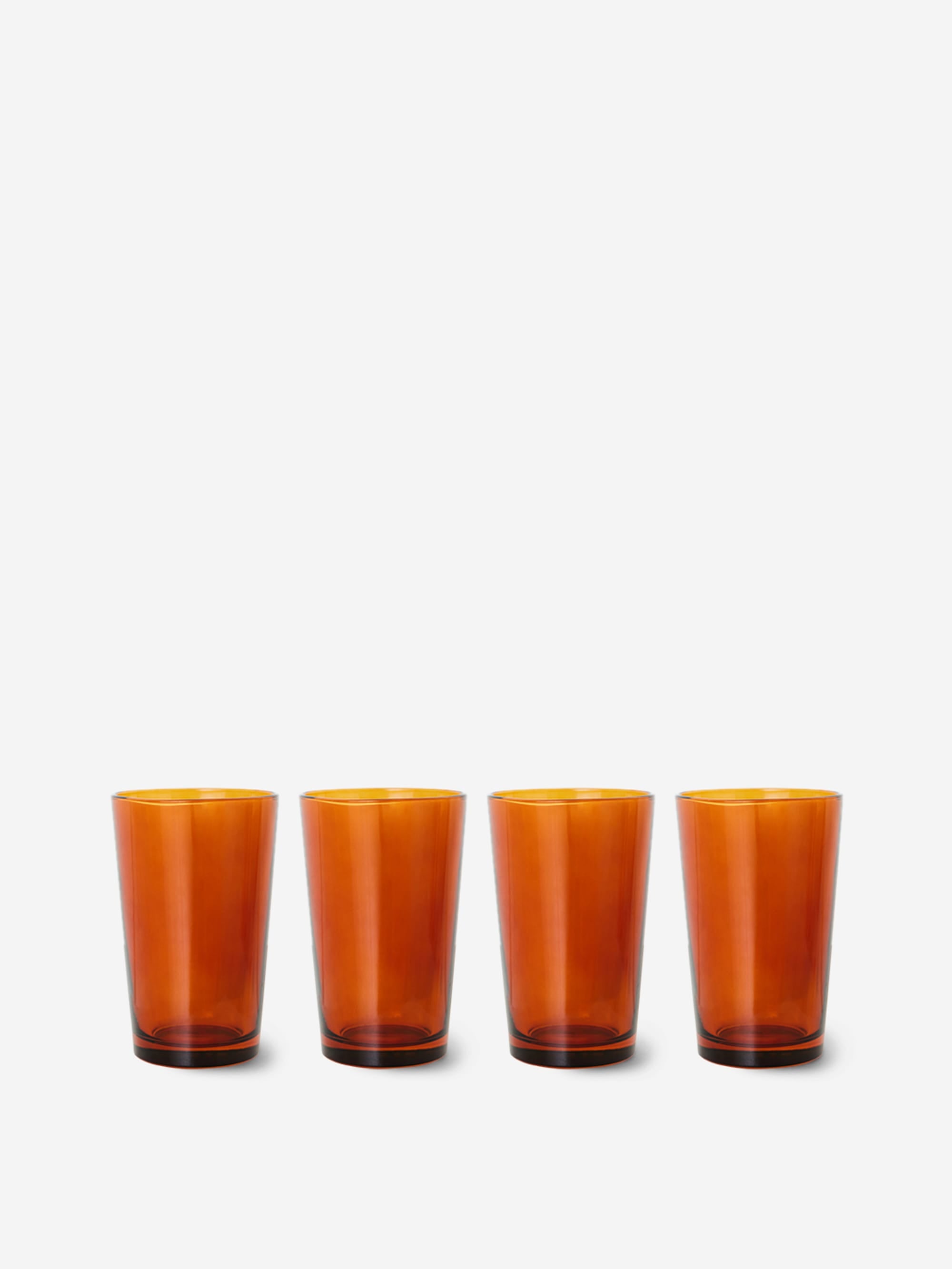 HKLiving 70s Glassware: Tea Glasses (Set of 4) - Amber Brown – Goodhood