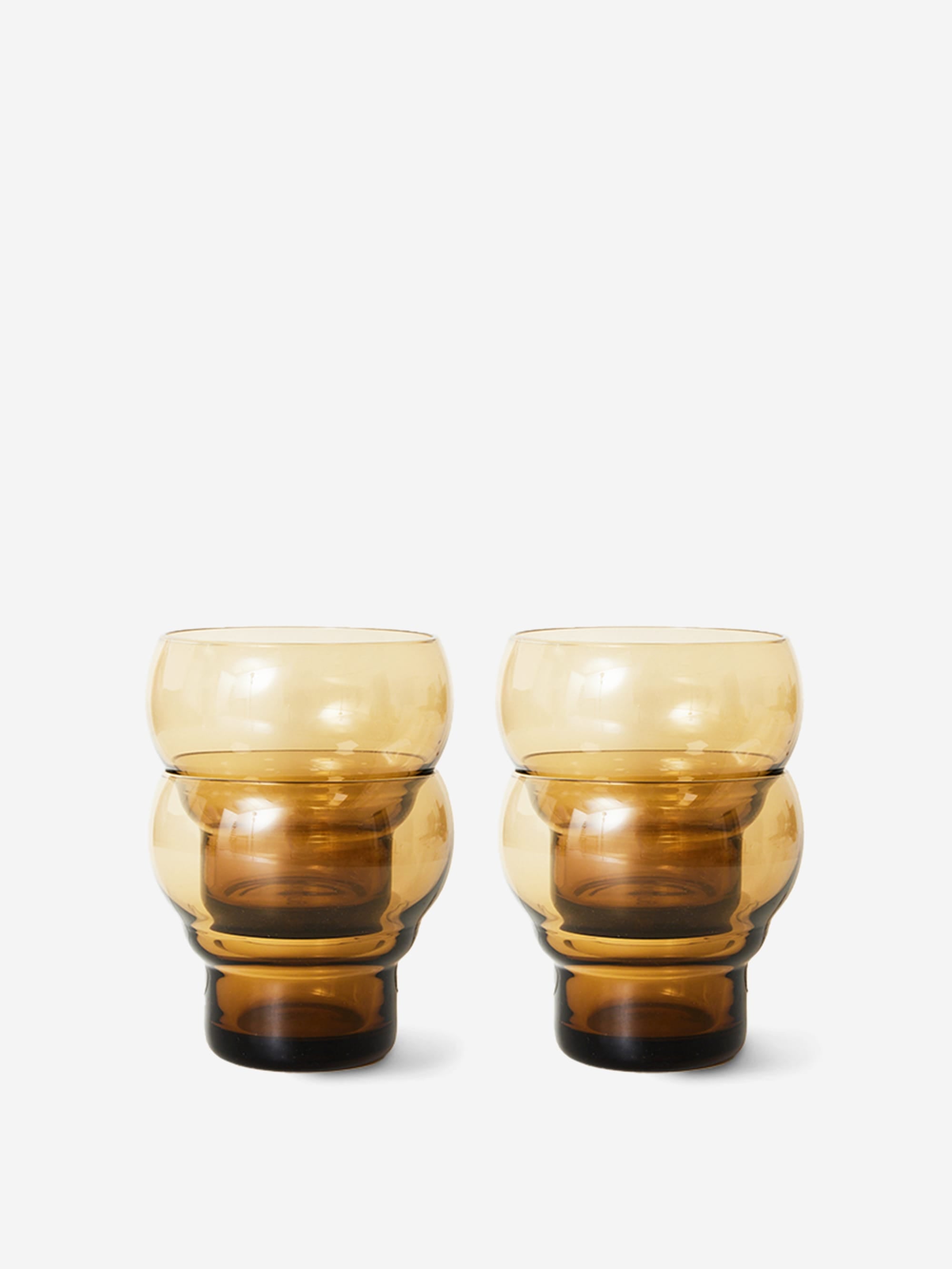 HKLiving 70s glassware: Bulb Glasses (set of 4) - Amber – Goodhood