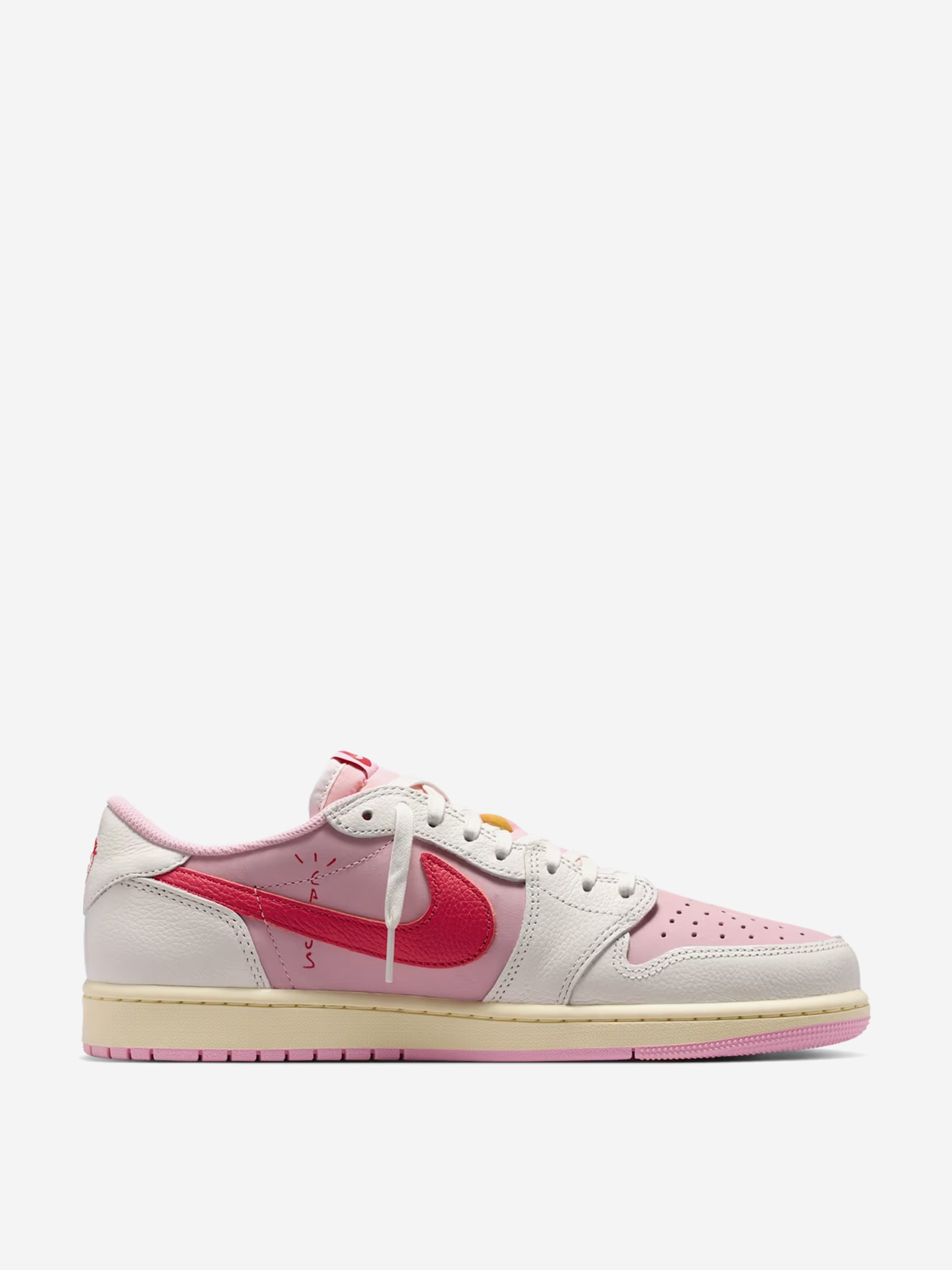 Air Jordan x Travis Scott 1 Low Og Sp - Sail/Tropical Pink-Shy Pink ...