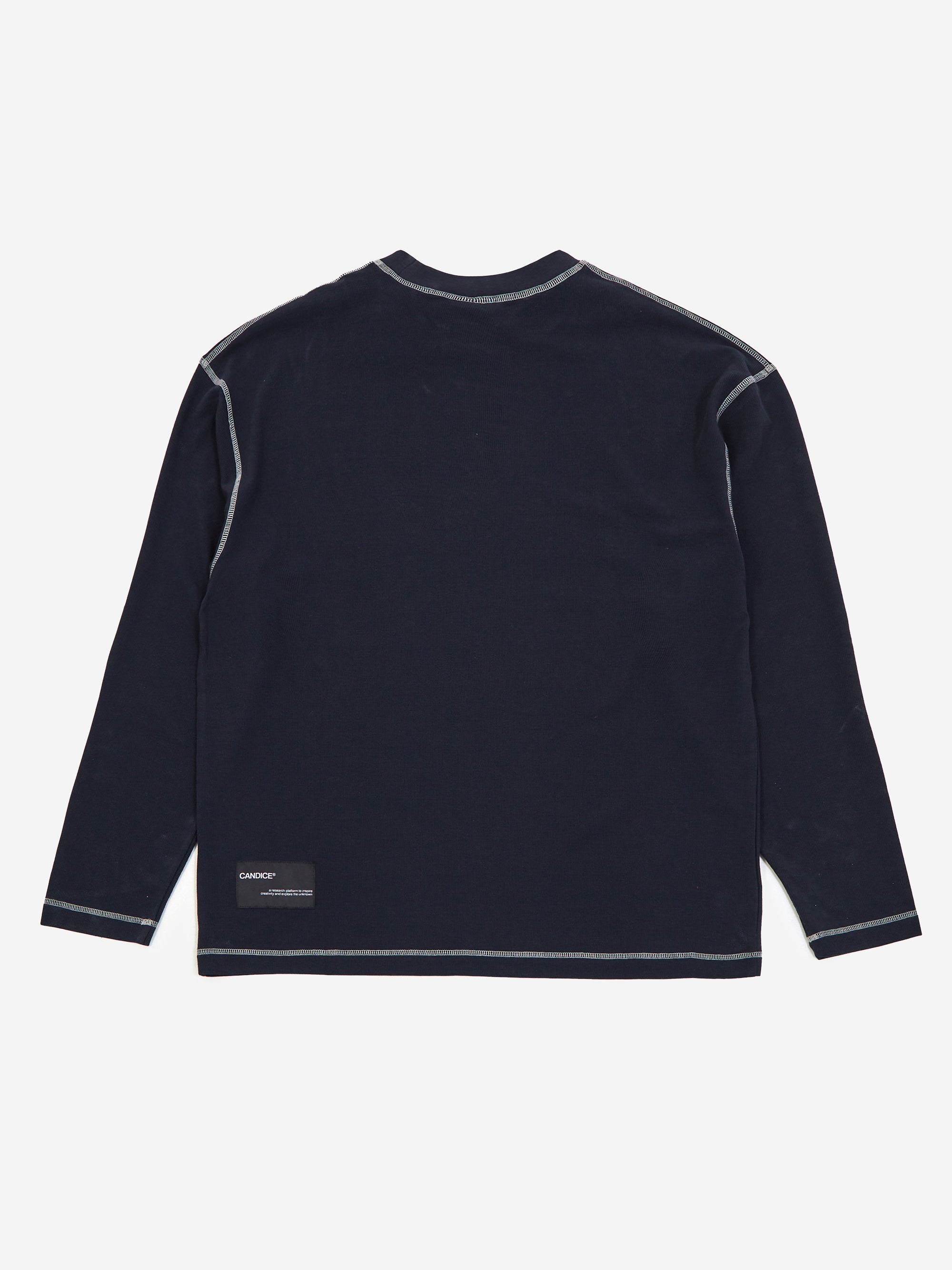 Candice Waffle Longsleeve Tee - Navy – Goodhood