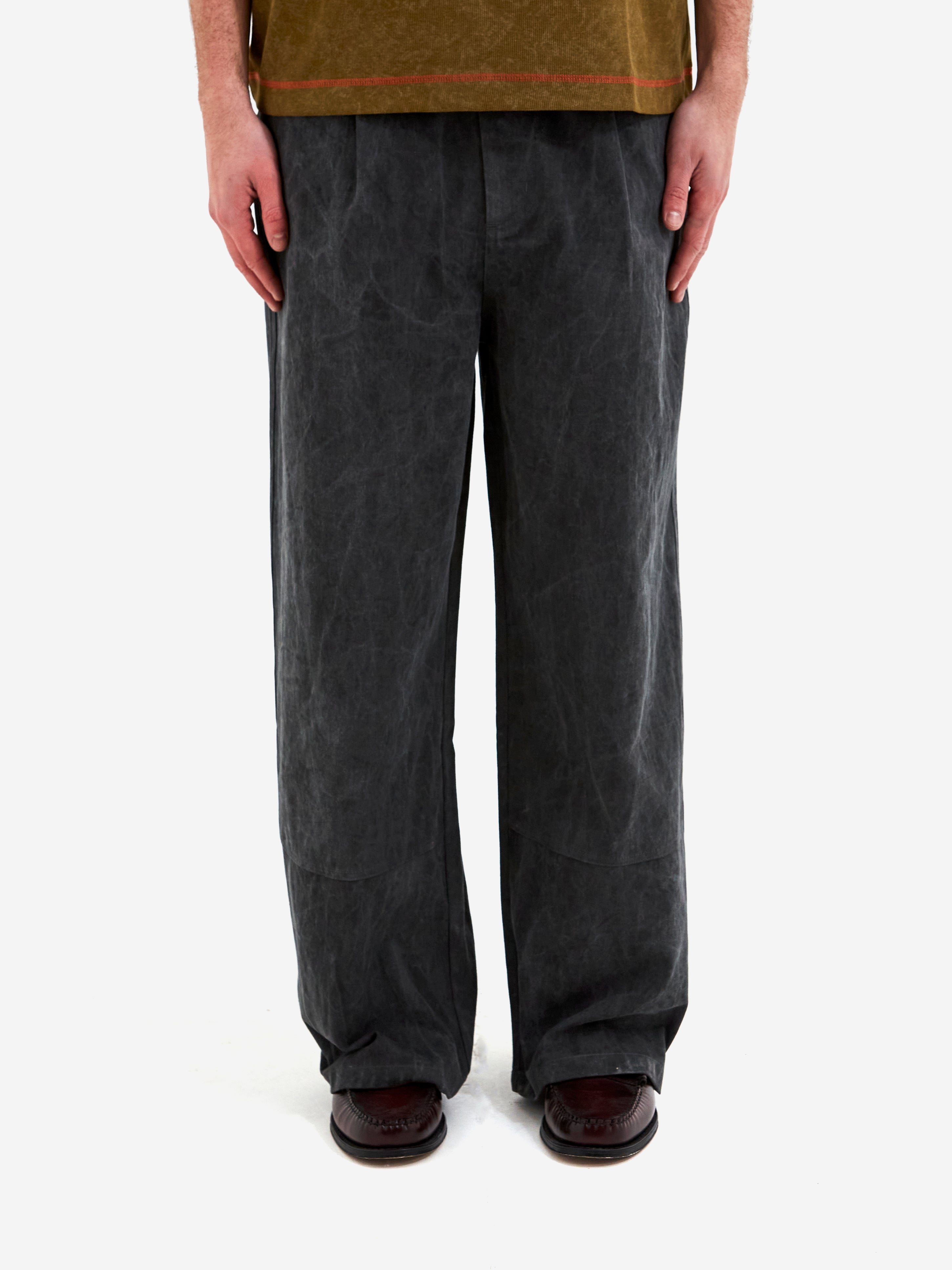 Candice Distant Washed Pleated Pants - Black – Goodhood
