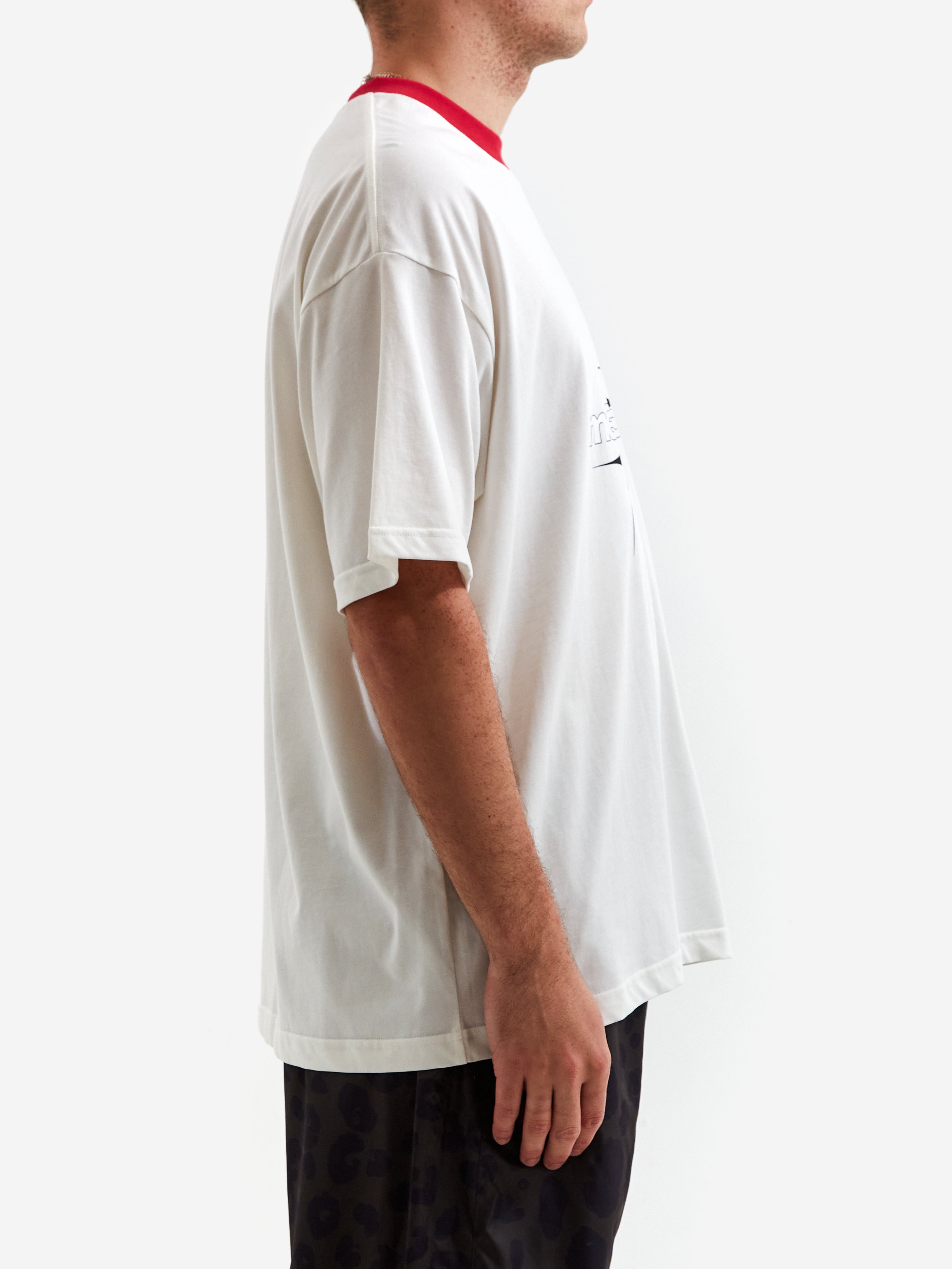 metalwood Twinkle Oversized T-Shirt - White & Tomato – Goodhood