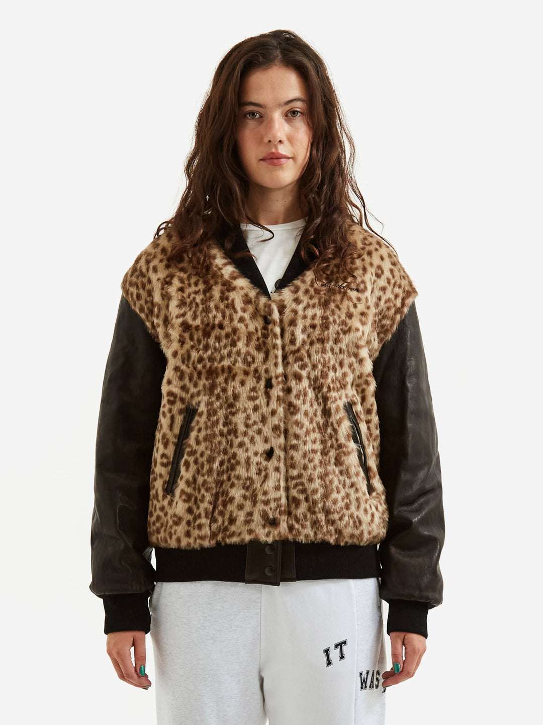 Stand Alone Leopard Stadium Jacket - Brown – Goodhood