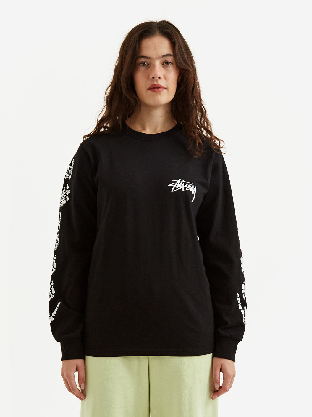 Stussy Hands LS Tee W - Black – Goodhood