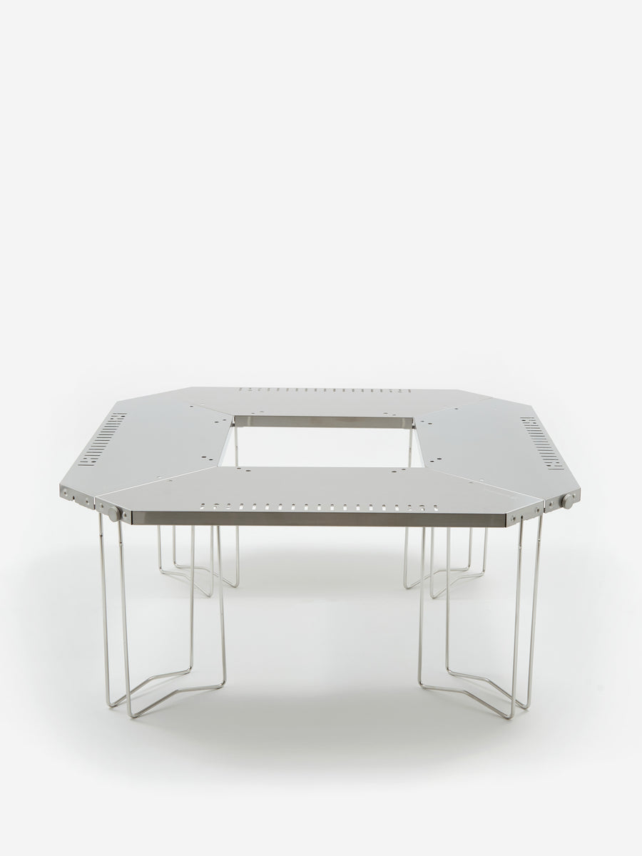 Snow Peak Jikaro Fire Ring Table - Silver – Goodhood