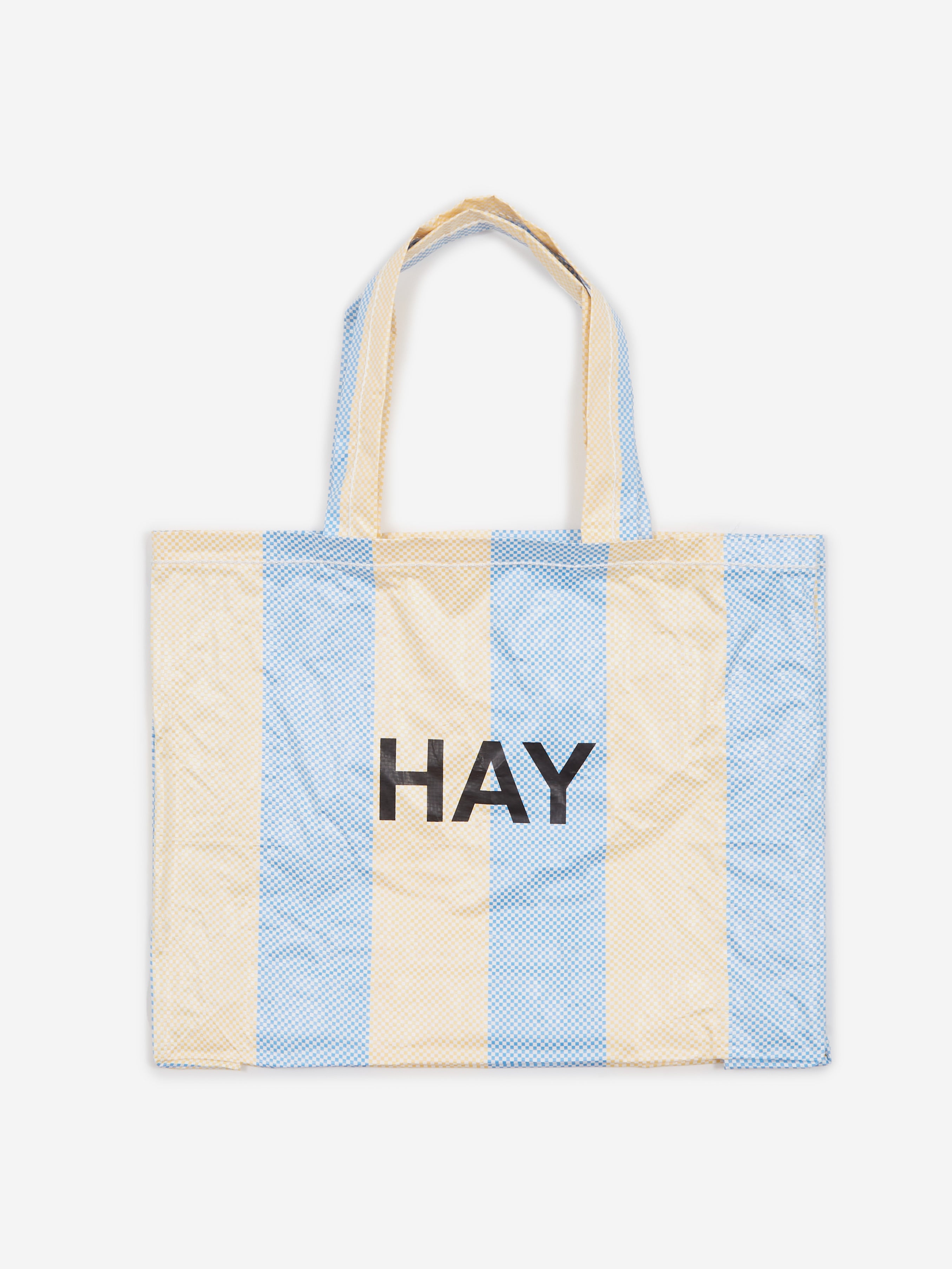 HAY Candy Stripe Shopper Bag Medium - Yellow/Blue – Goodhood
