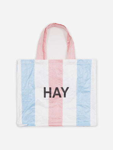 HAY Candy Stripe Shopper Bag Medium - Blue/Red/White – Goodhood