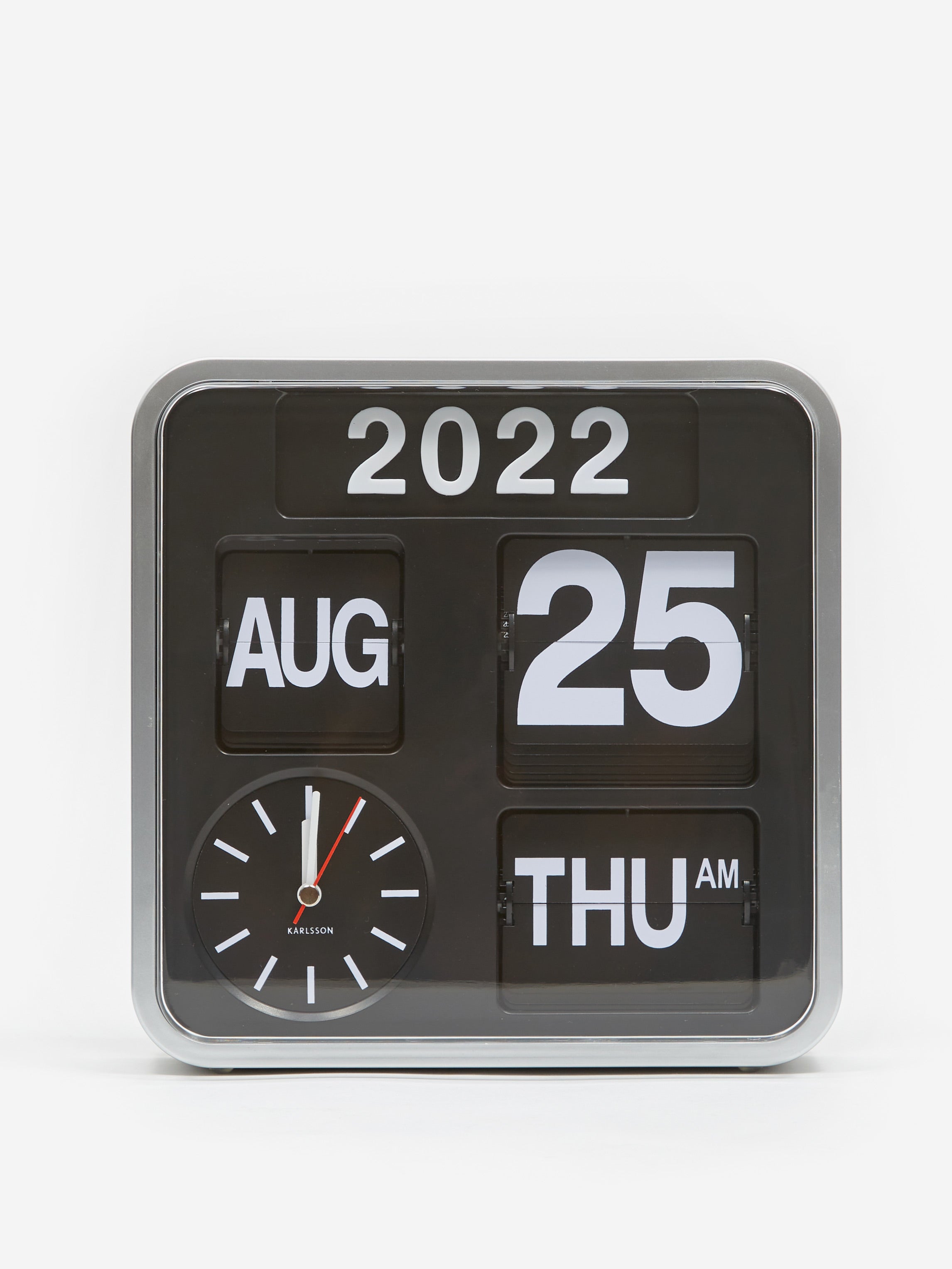Karlsson Mini Flip Clock - Silver – Goodhood