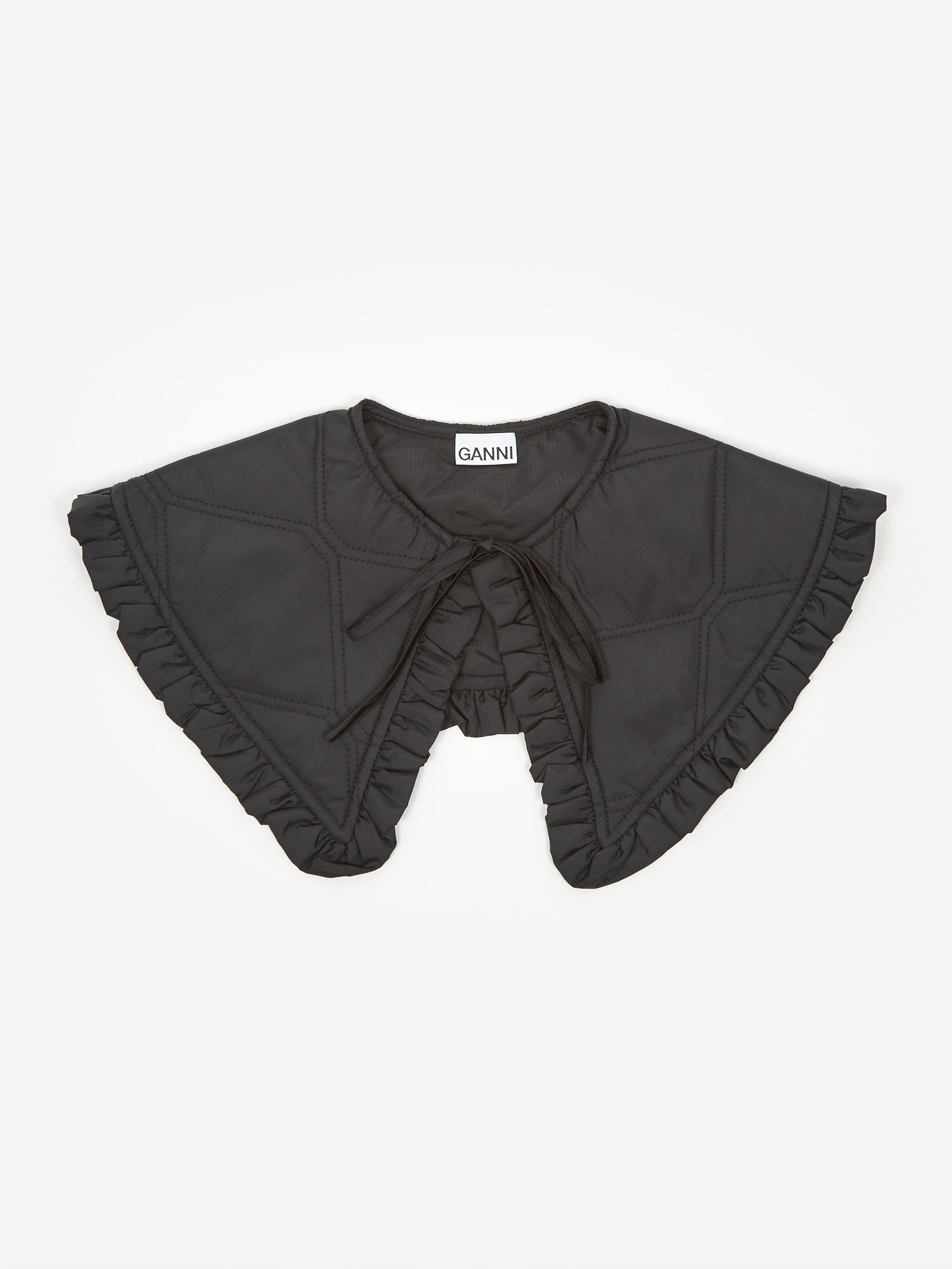 Ganni Ripstop Quilt Collar - Black – Goodhood