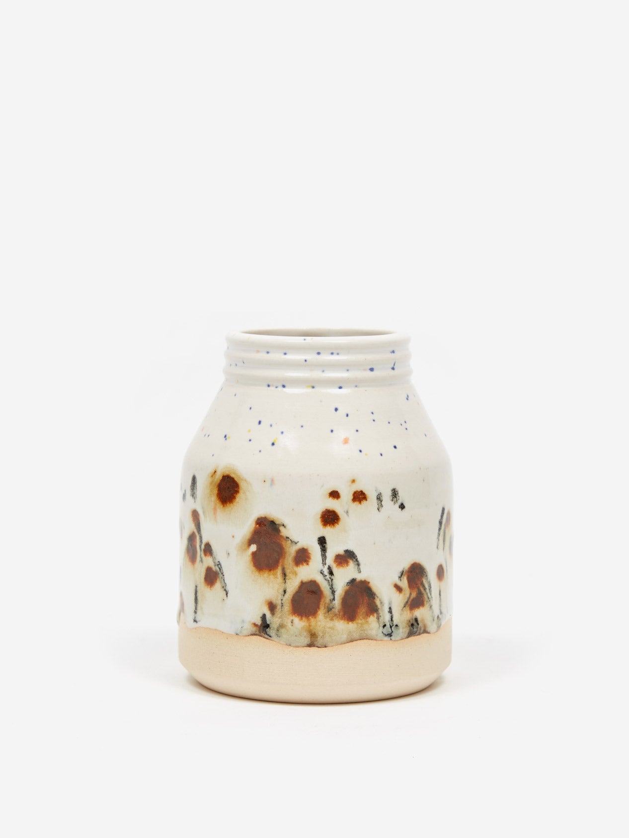 Liam Owen x Goodhood Freckle Handmade Slant Vase - Freckle Glaze