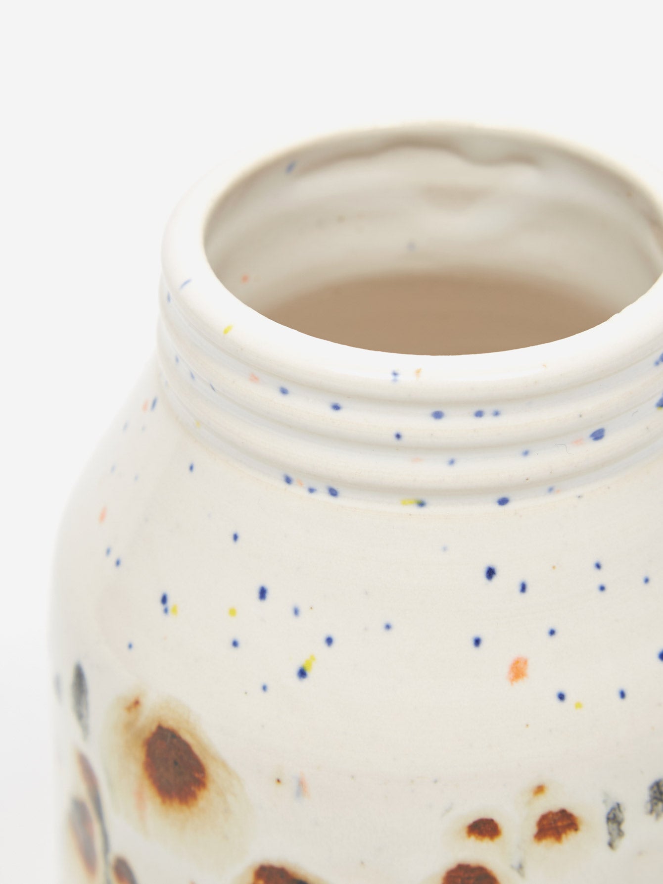 Liam Owen x Goodhood Freckle Handmade Slant Vase - Freckle Glaze