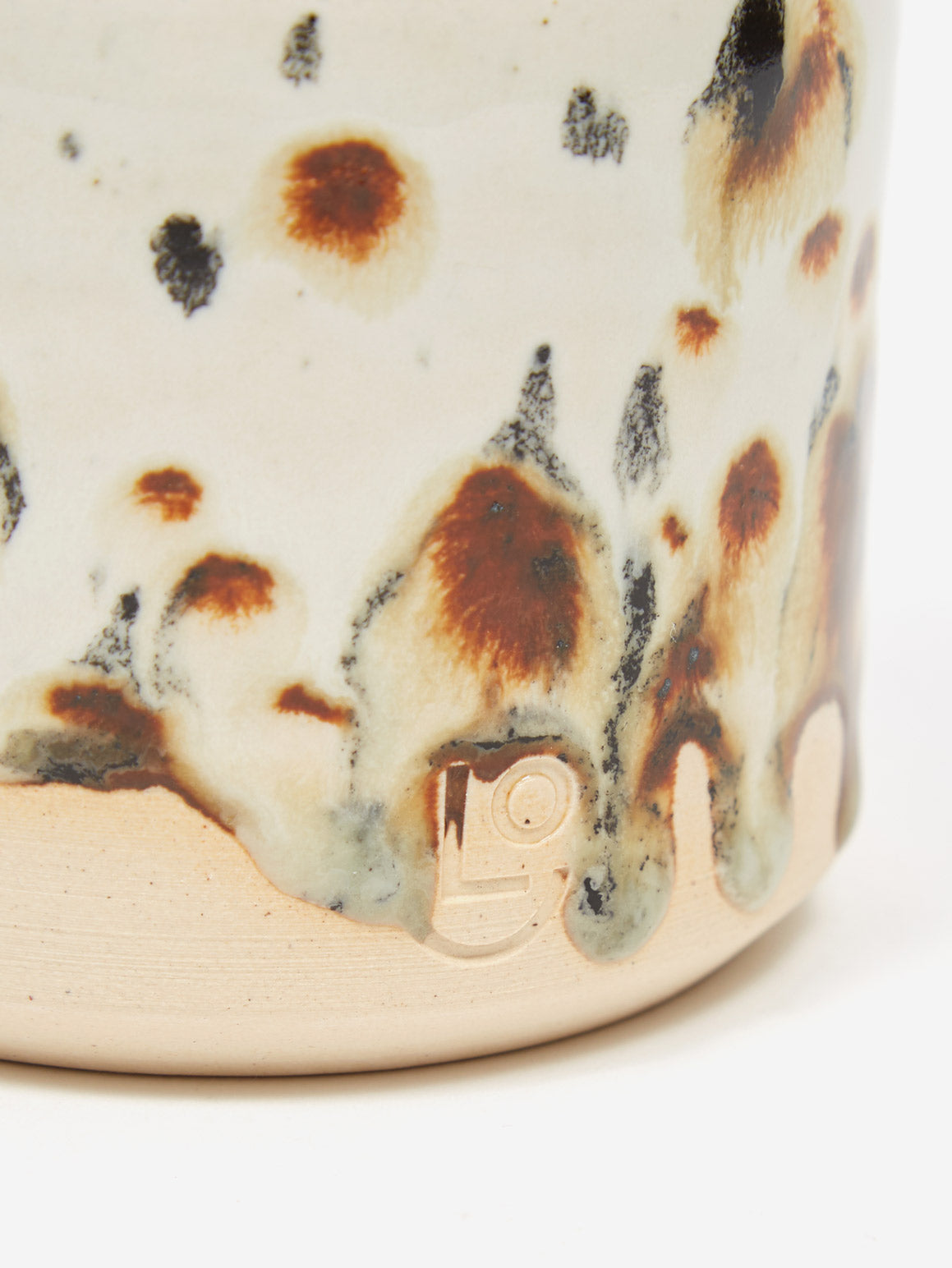 Liam Owen x Goodhood Freckle Handmade Slant Vase - Freckle Glaze