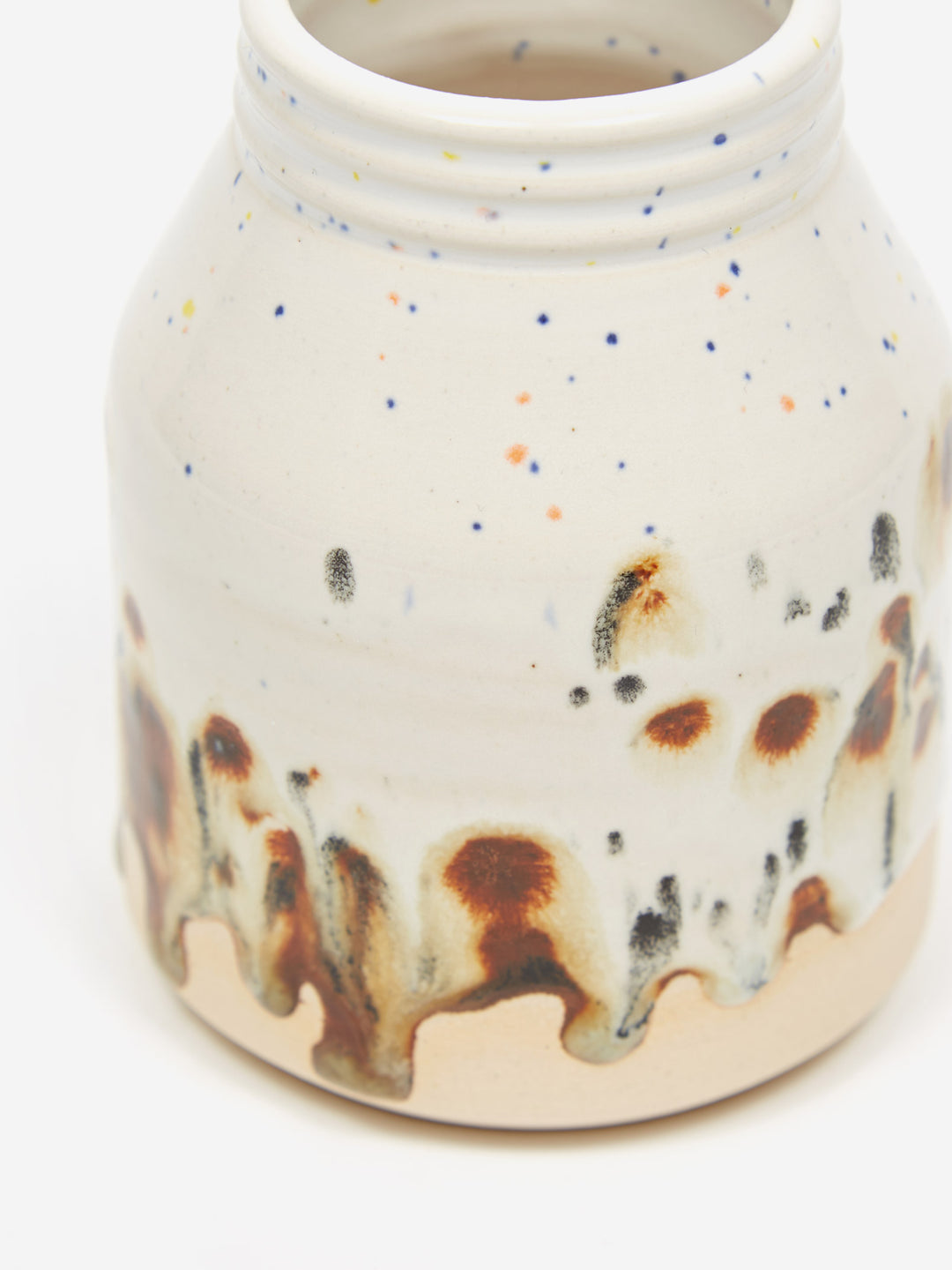 Liam Owen x Goodhood Freckle Handmade Slant Vase - Freckle Glaze