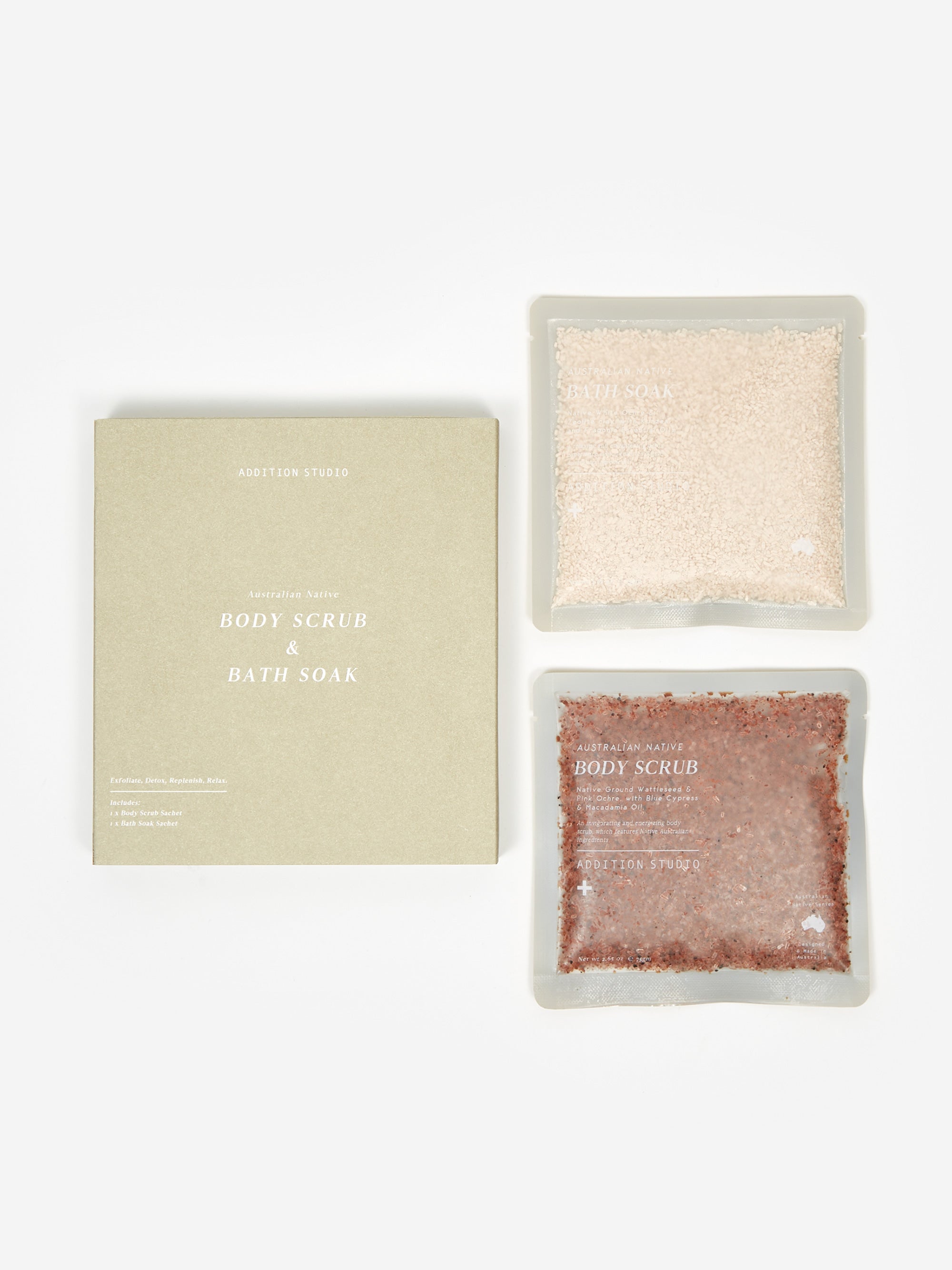 Addition Studio Australian Native Body Scrub and Bath Soak 2 Pack ...