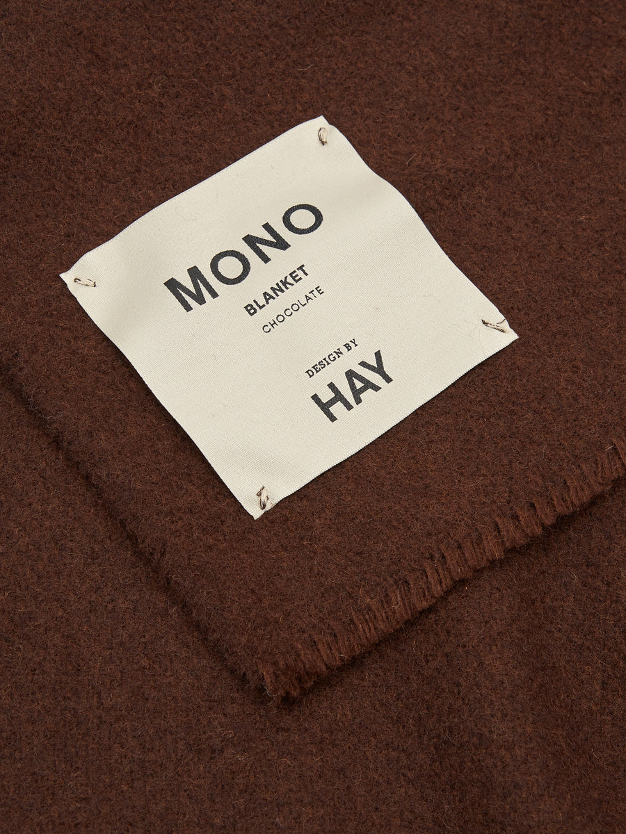 HAY Mono Wool Blanket 130cm x 180cm - Chocolate – Goodhood