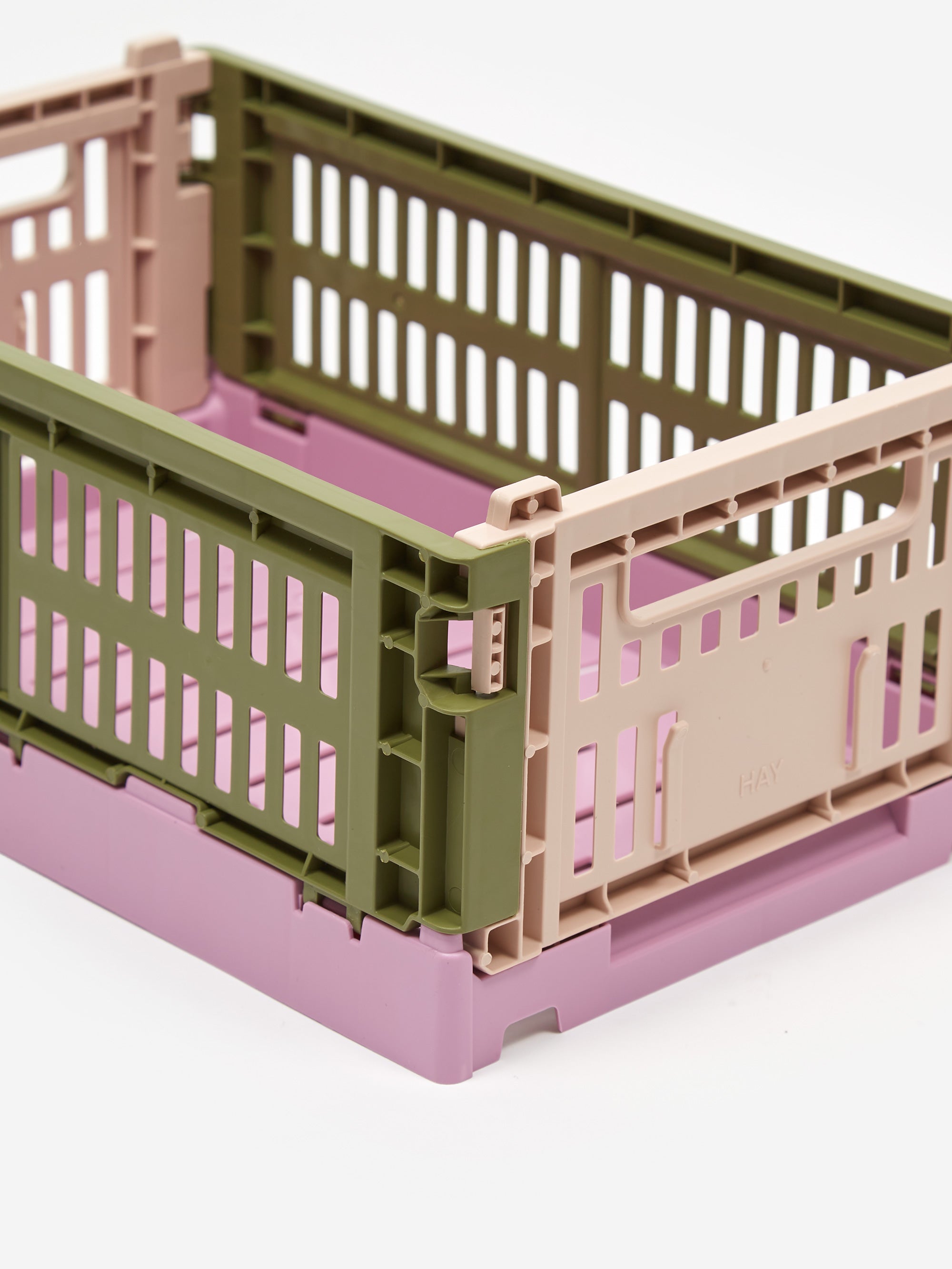 HAY Recycled Colour Crate Mix - Small - Olive – Goodhood