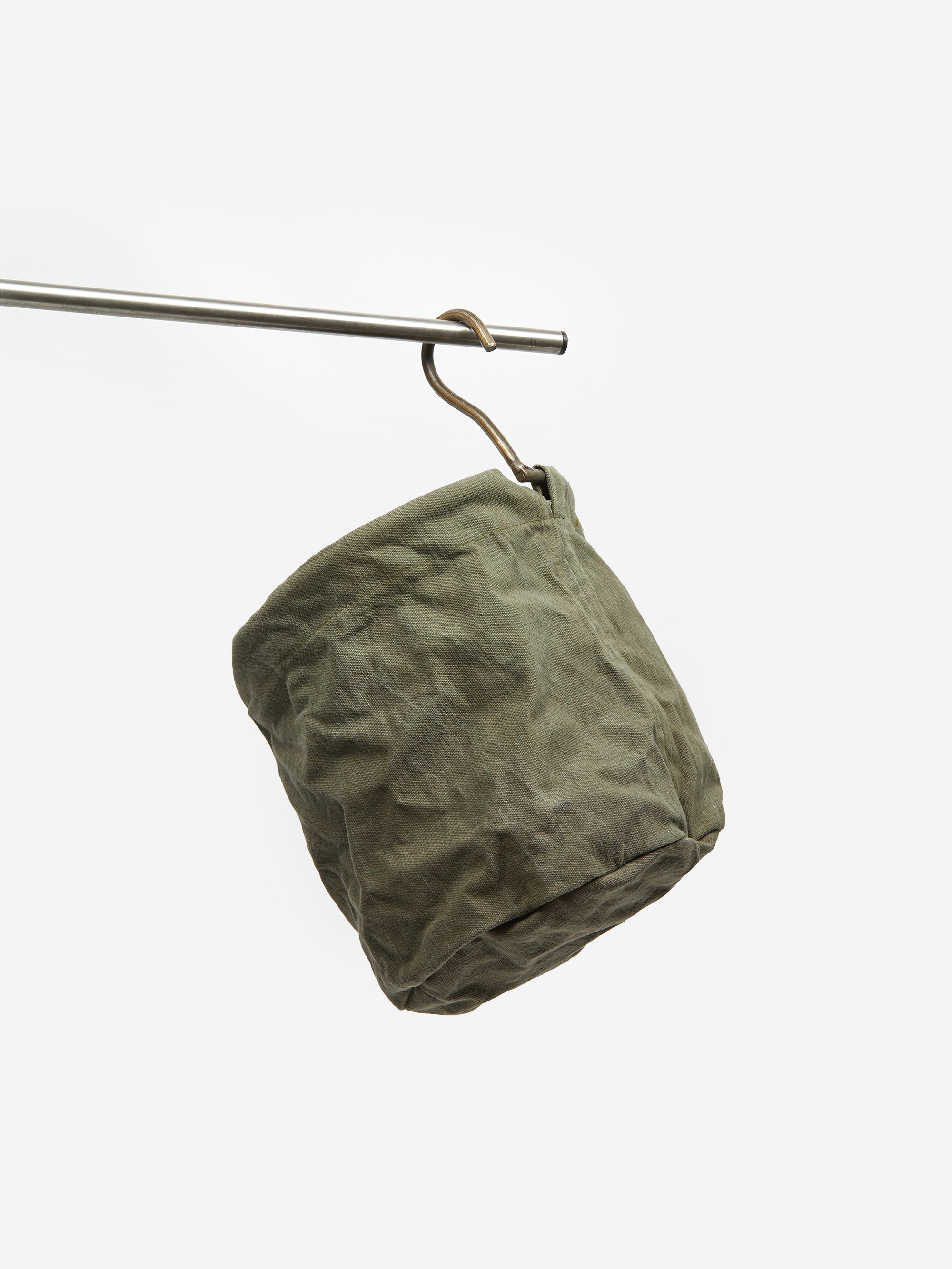 Puebco Old Tent Fabric Basket with Hook - Small - Olive – Goodhood