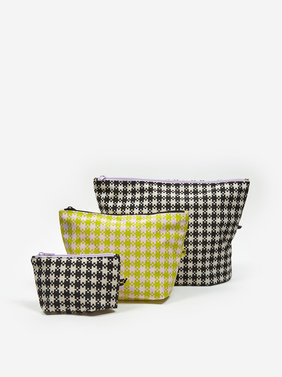 BAGGU Go Pouch Set - Black Pistachio Pixel Gingham – Goodhood