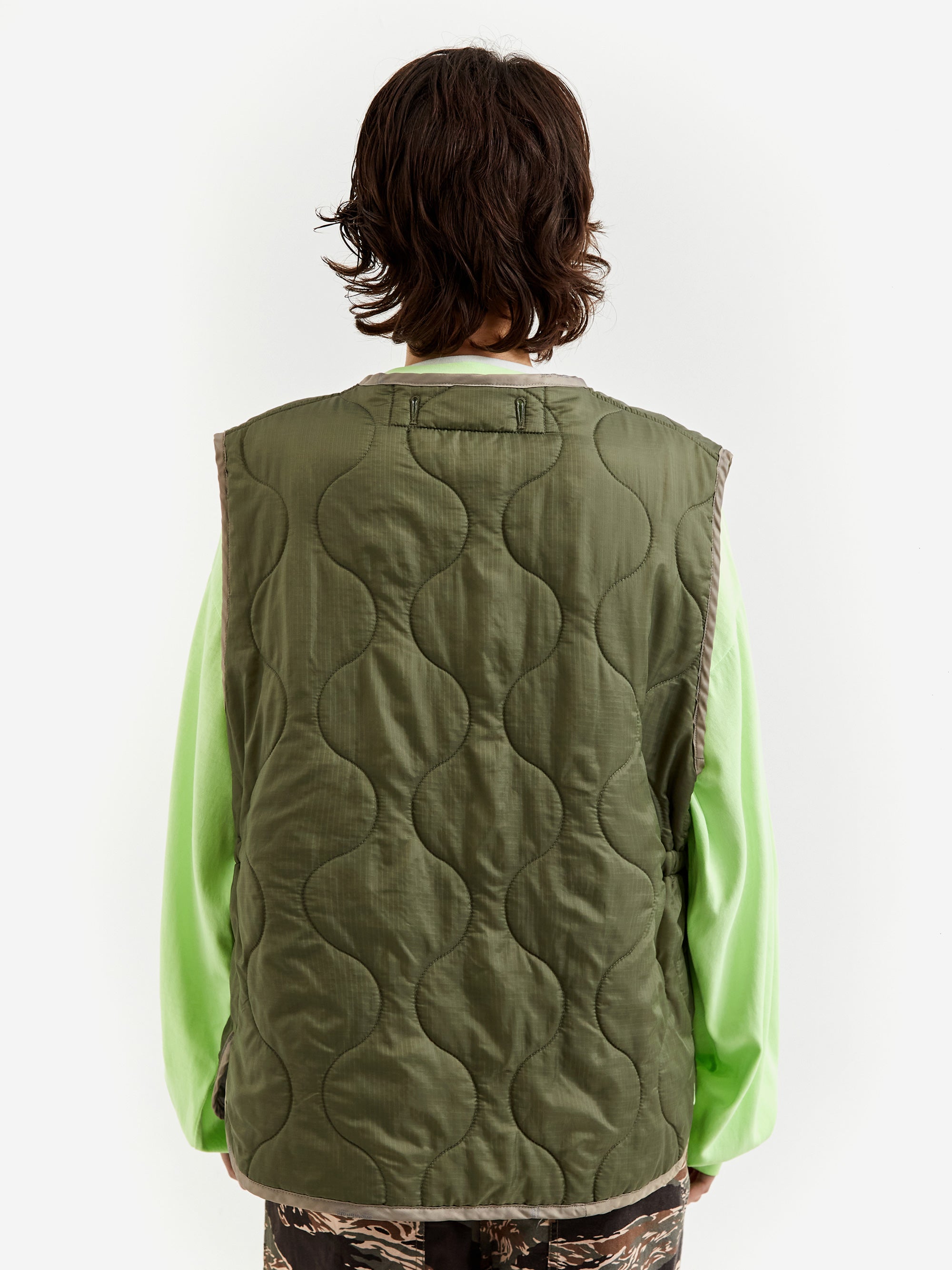 Stand Alone Ripstop Quilted Vest - Khaki – Goodhood