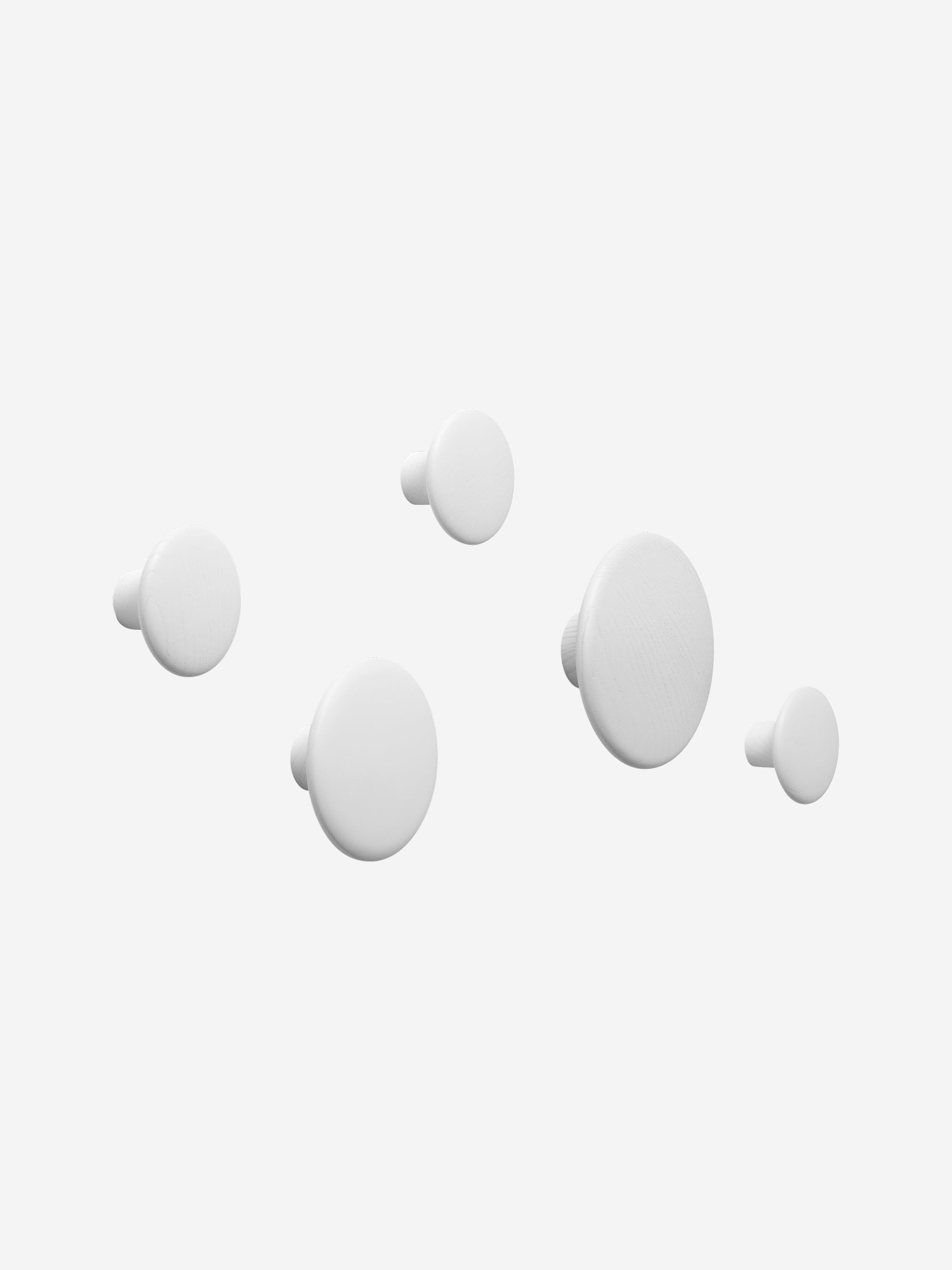 Muuto Dots Wooden Hooks by Lars Tornoe - Set of 5 - White – Goodhood