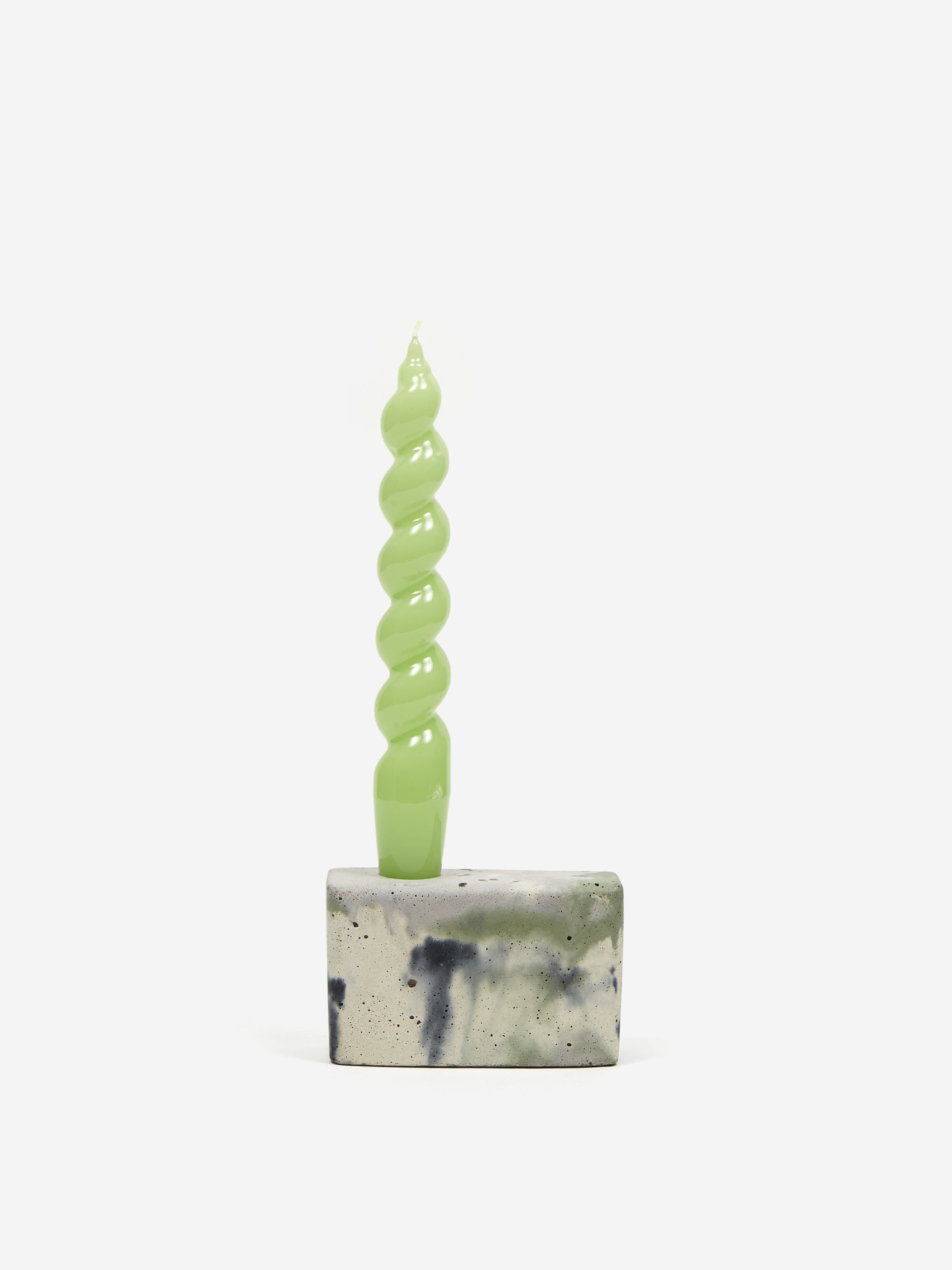 Smith and Goat x Goodhood Concrete Block Candle Holder - Green and Lil
