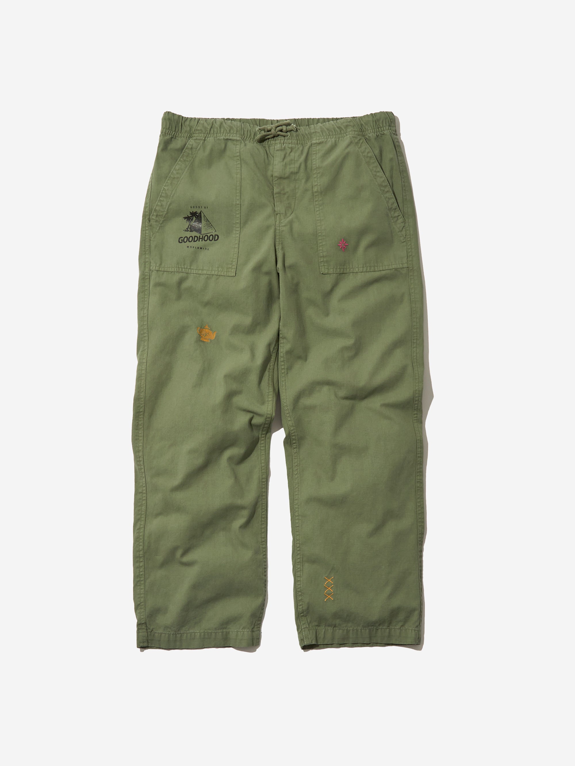 Goodhood Worldwide Military Fatigue Pant - Olive