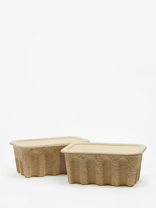 ferm LIVING Paper Pulp Box Small, Set of 2 - Brown – Goodhood