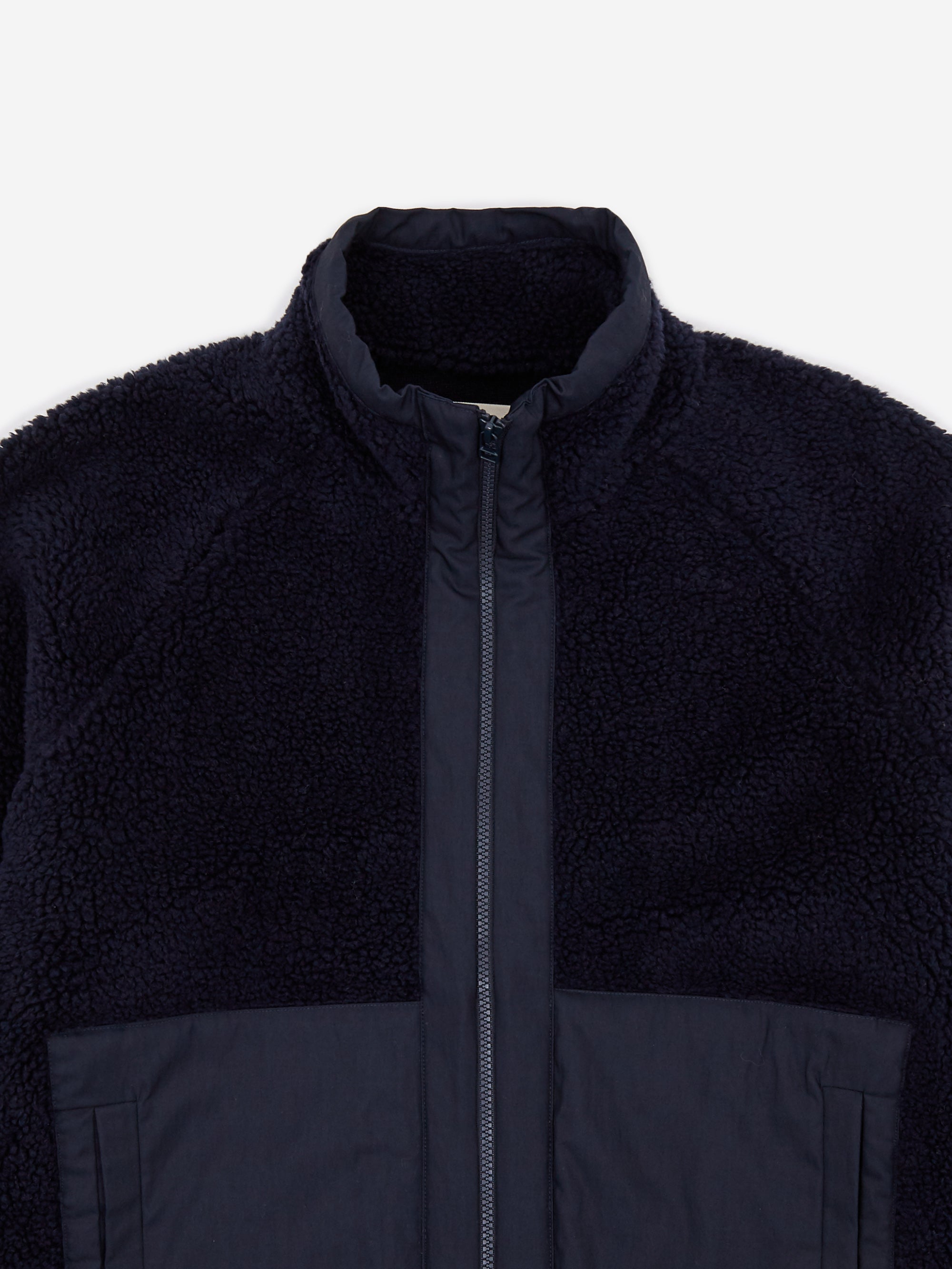 Folk Signal Fleece Jacket - Navy – Goodhood