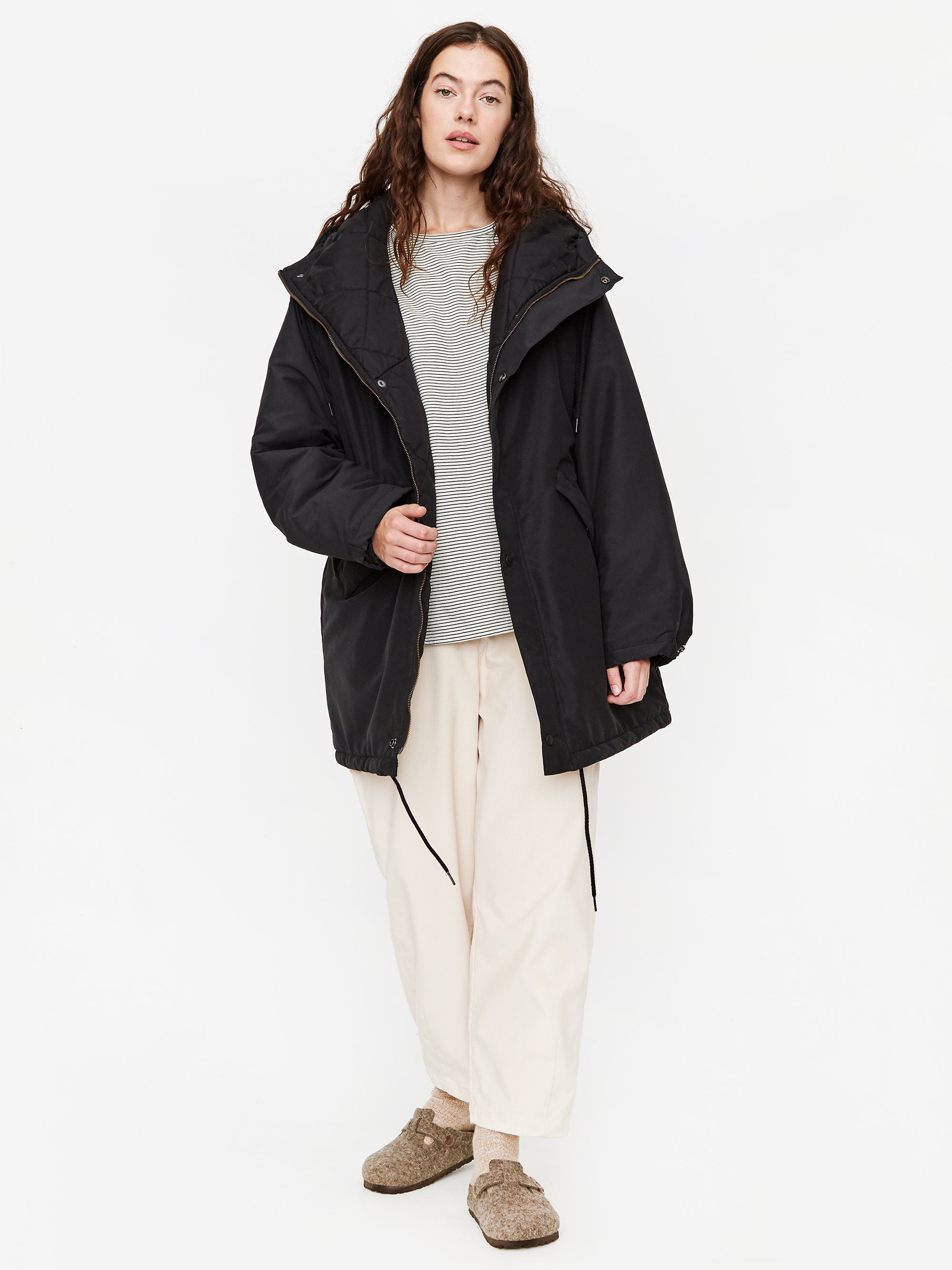 Girls Of Dust Storm Nylon Padded Hooded Jacket - Black | Goodhood