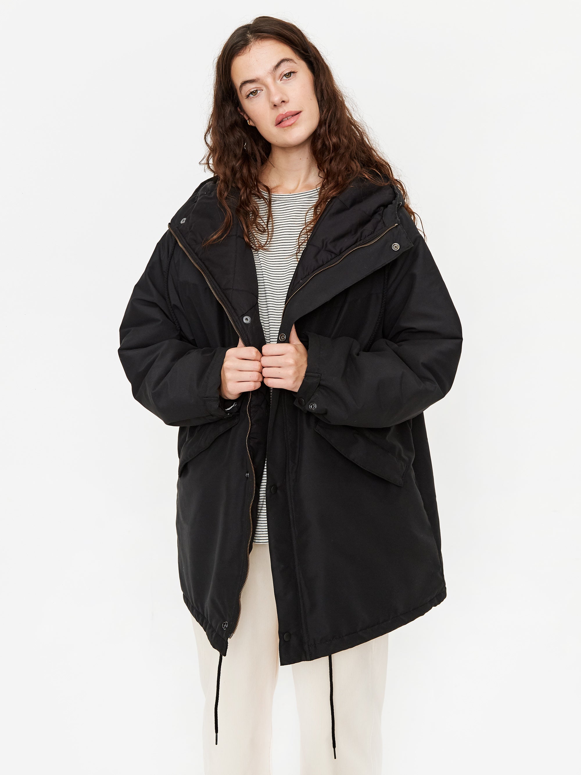 Girls Of Dust Storm Nylon Padded Hooded Jacket - Black | Goodhood