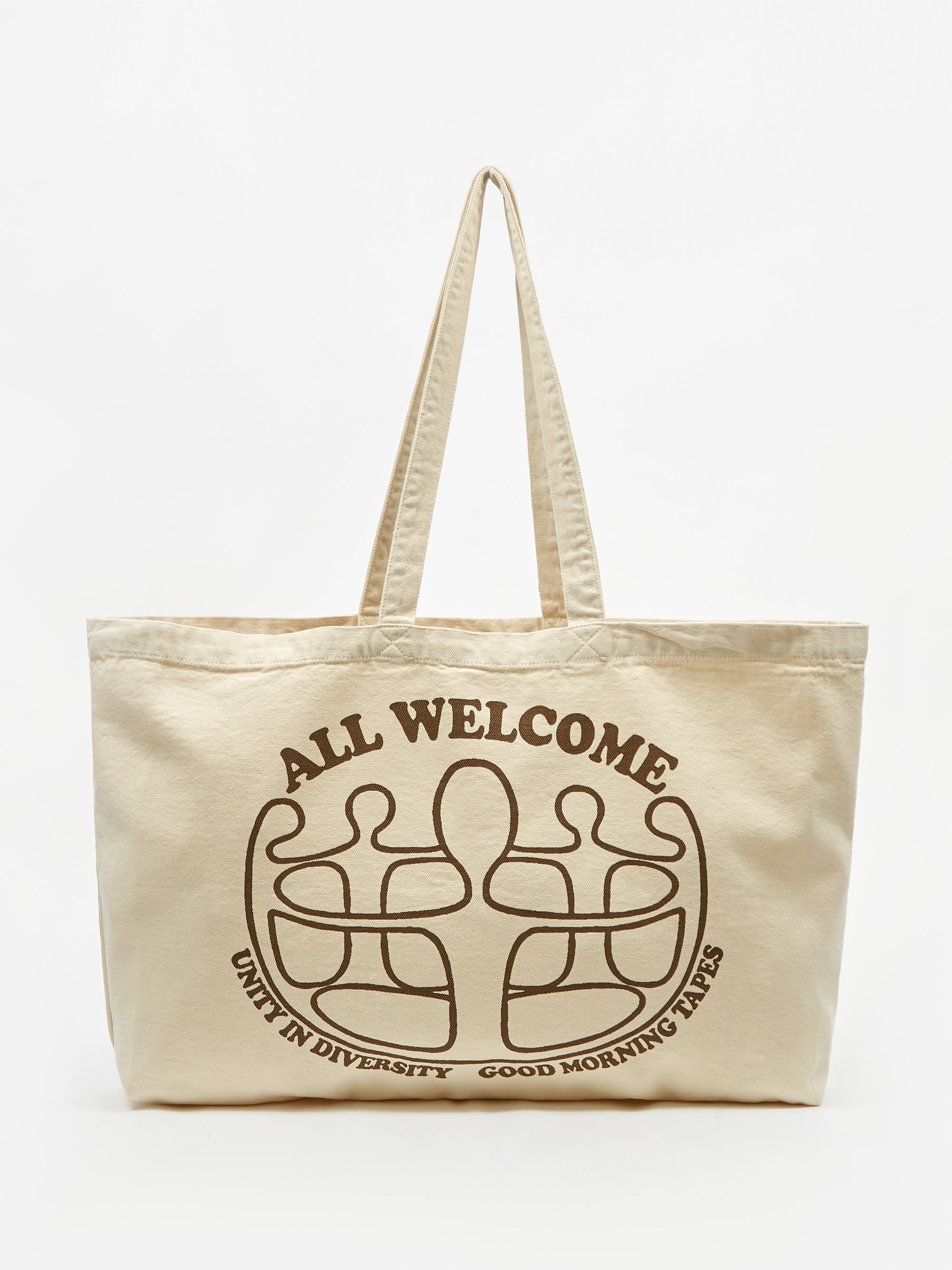 Good Morning Tapes Unity In Diversity Canvas Tote Bag - Natural | Goodhood