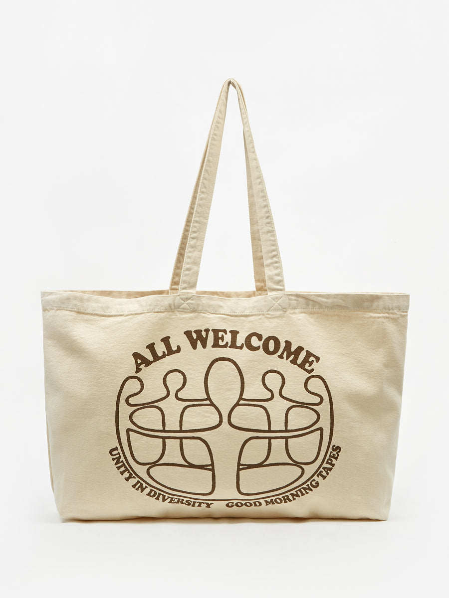 Good Morning Tapes Unity In Diversity Canvas Tote Bag - Natural – Goodhood