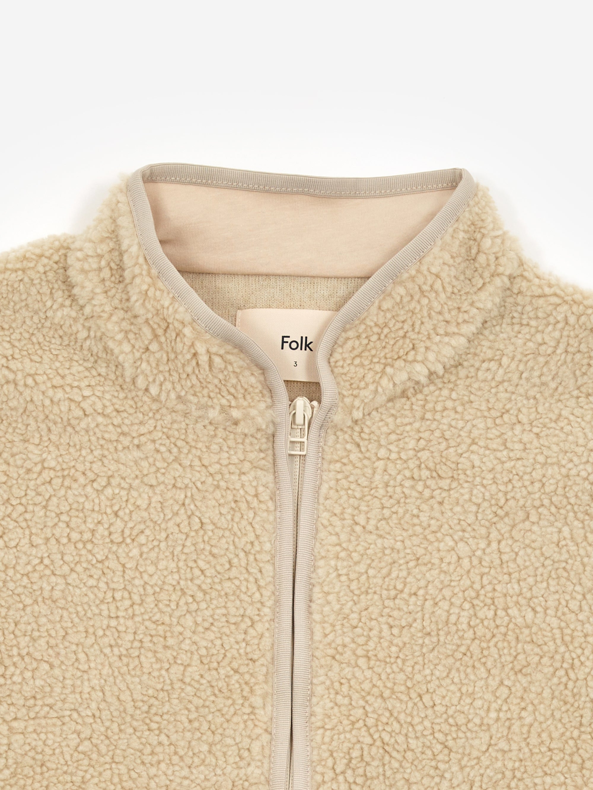 Folk Puzzle Fleece Gilet - Natural – Goodhood