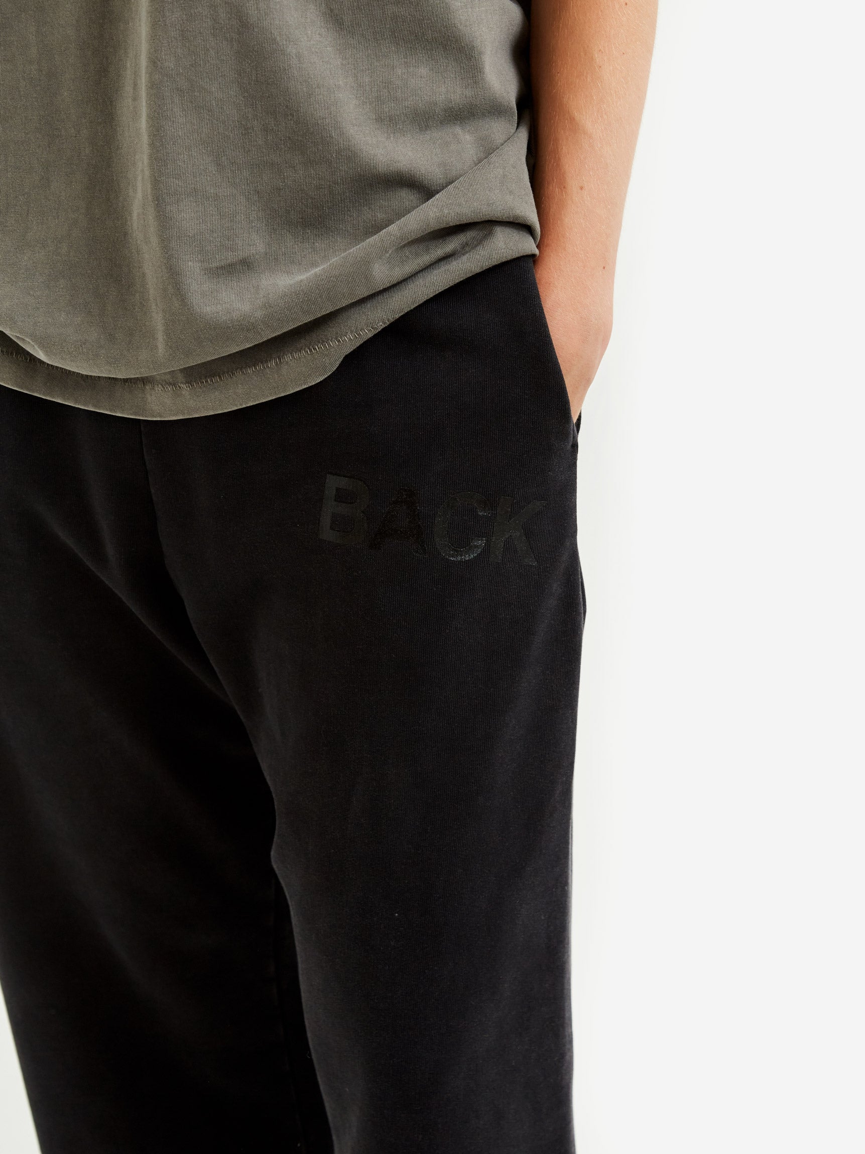 Stand Alone Back Logo Wide Sweatpant - Black – Goodhood