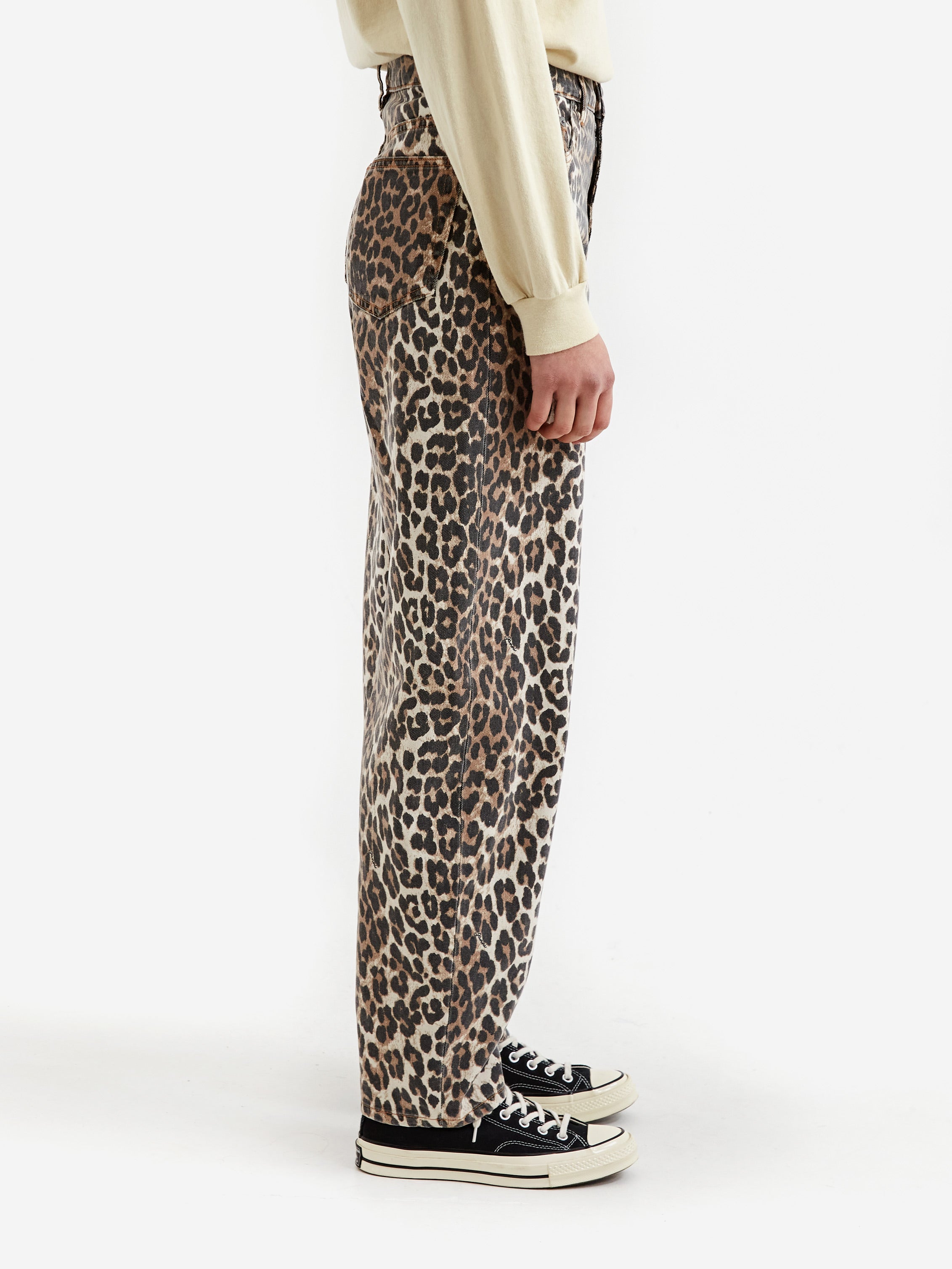 Ganni Printed Denim Jean - Leopard – Goodhood