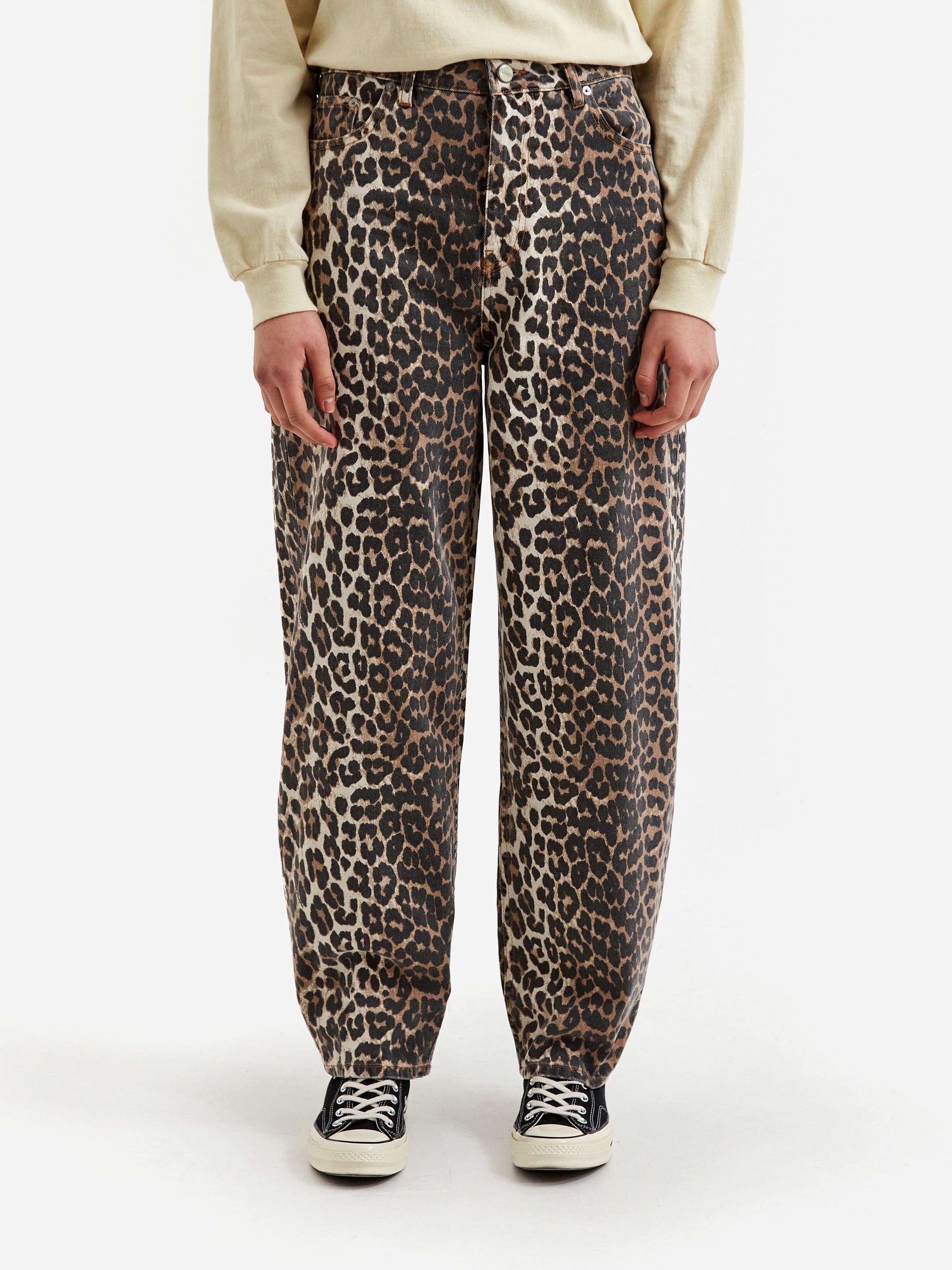 Ganni Printed Denim Jean - Leopard – Goodhood