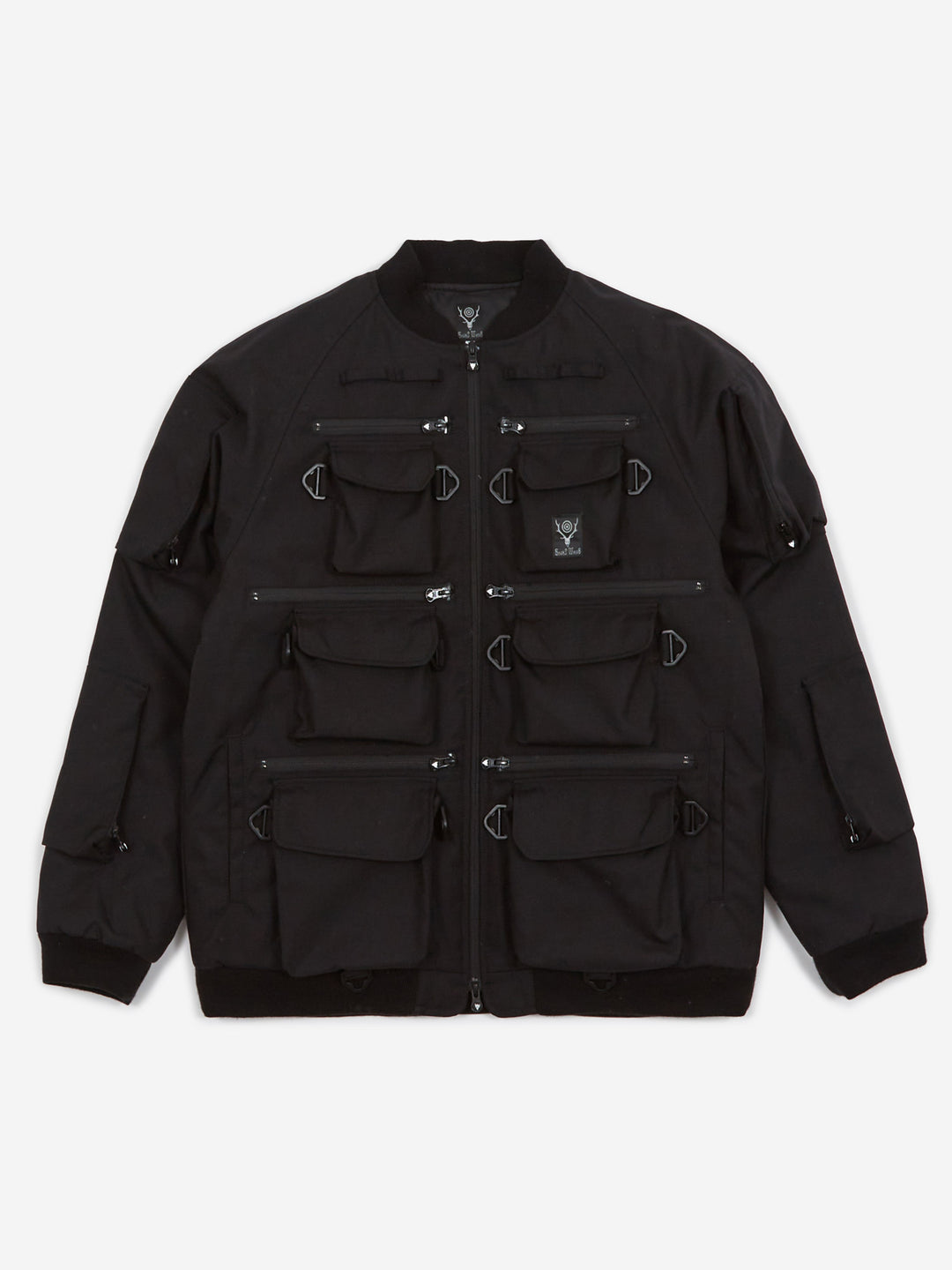 South2 West8 Multi-Pocket Zipped Down Jacket - Cordura Nylon - Black ...