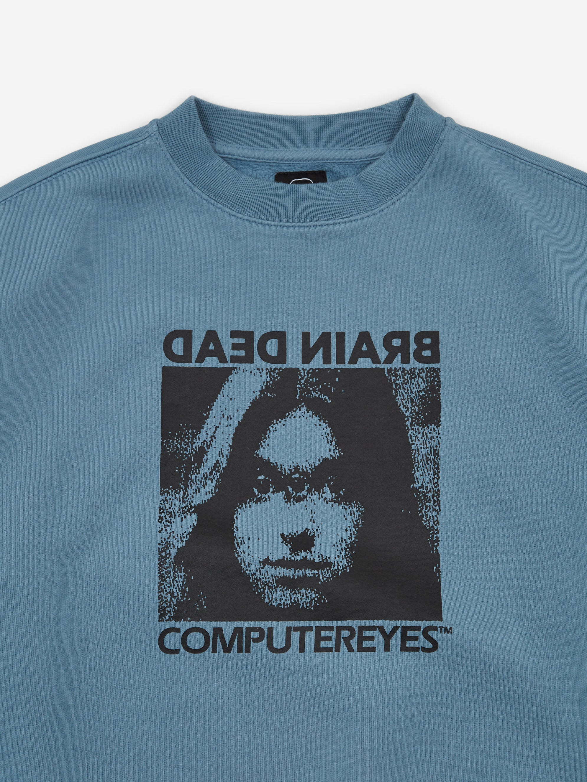 Brain Dead Computer Eyes Crewneck Sweatshirt - Light Blue – Goodhood