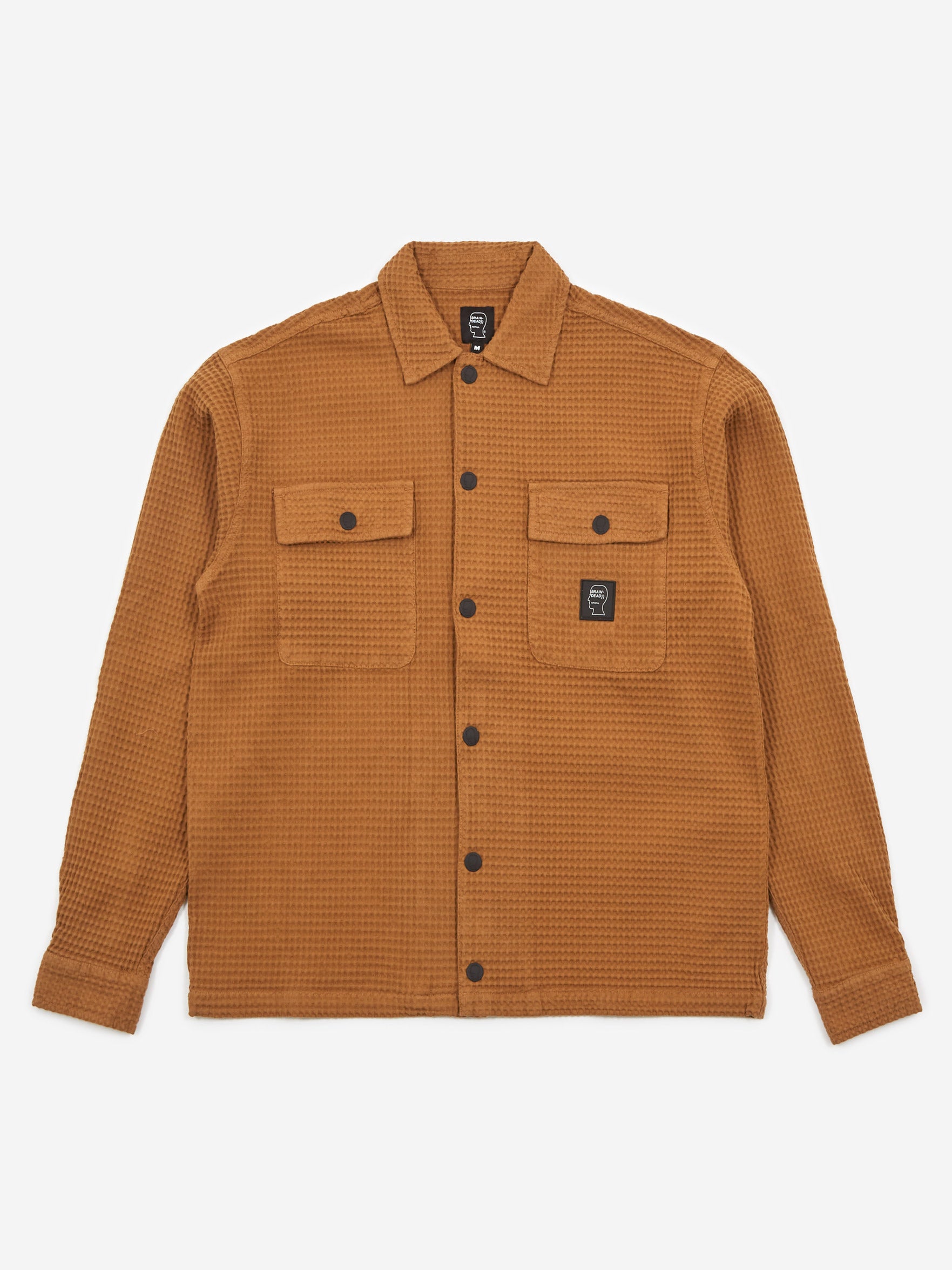 Brain Dead Waffle Snap Front Shirt - Light Brown – Goodhood