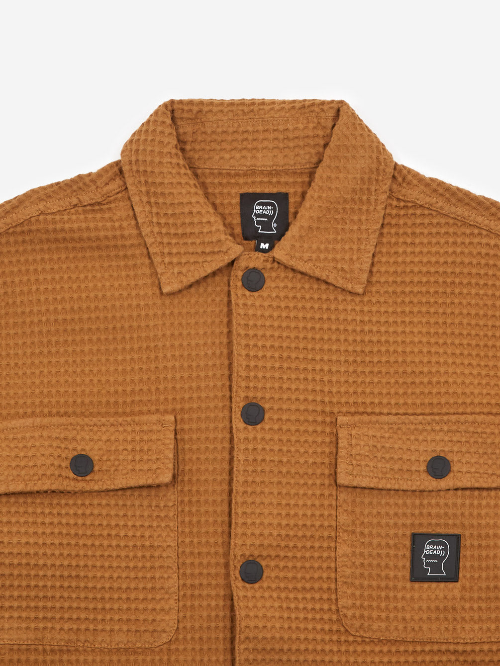 Brain Dead Waffle Snap Front Shirt - Light Brown – Goodhood