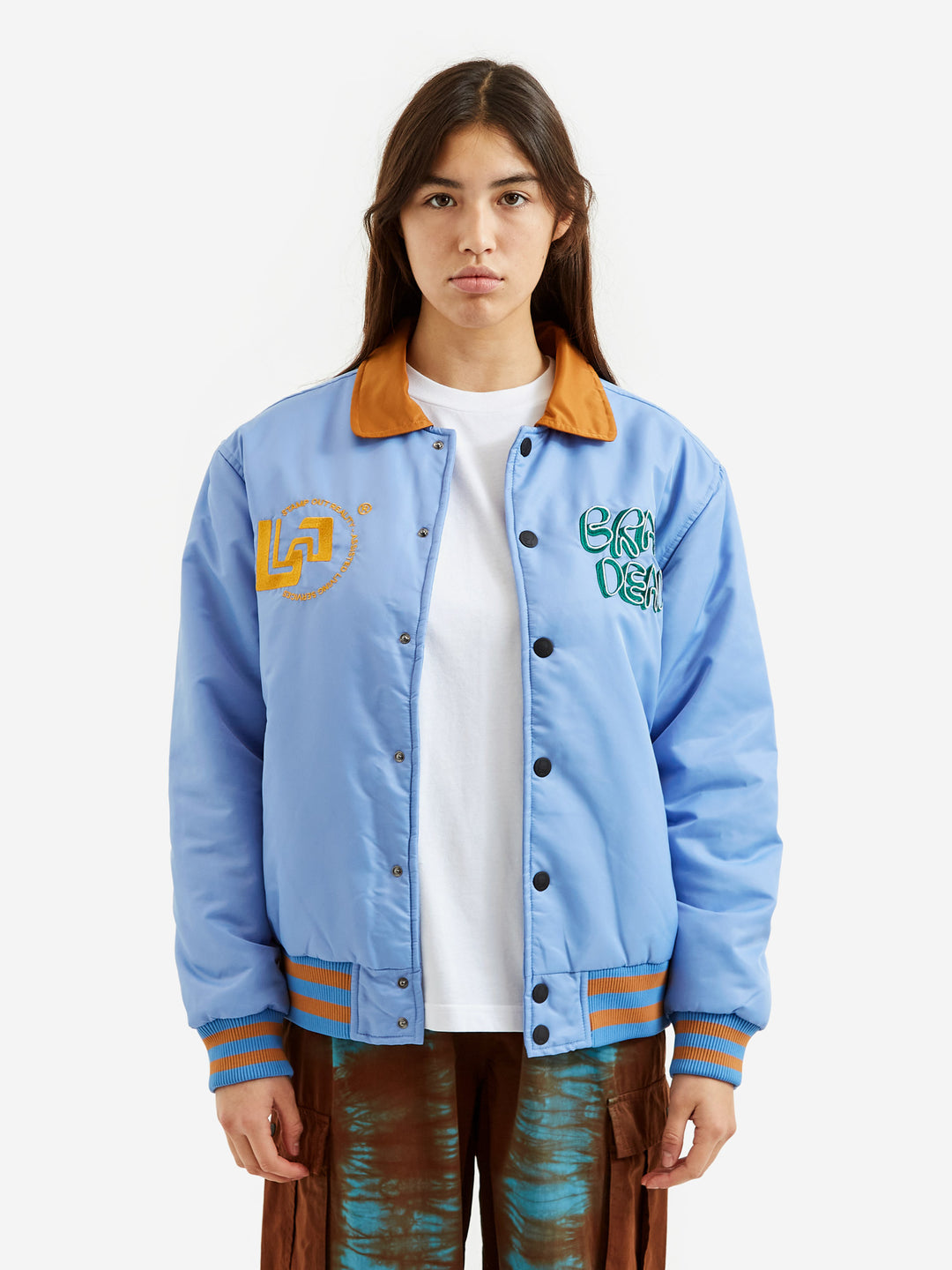 Brain Dead Human Hardware Satin Jacket - Slate Blue – Goodhood