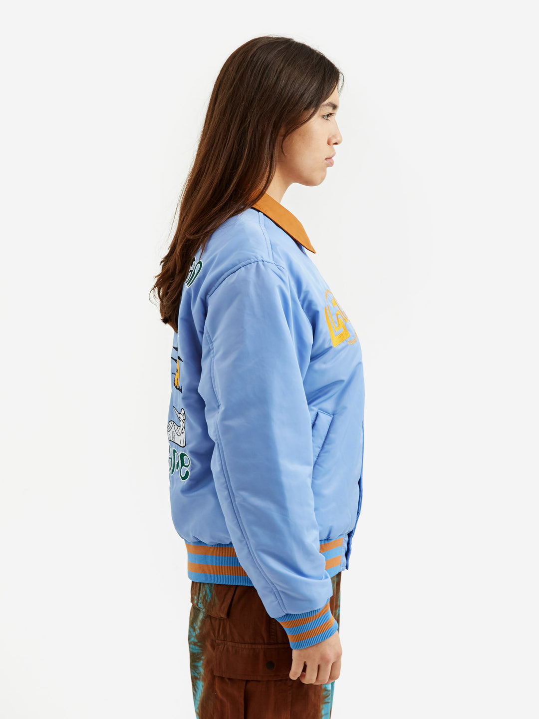 Brain Dead Human Hardware Satin Jacket - Slate Blue – Goodhood