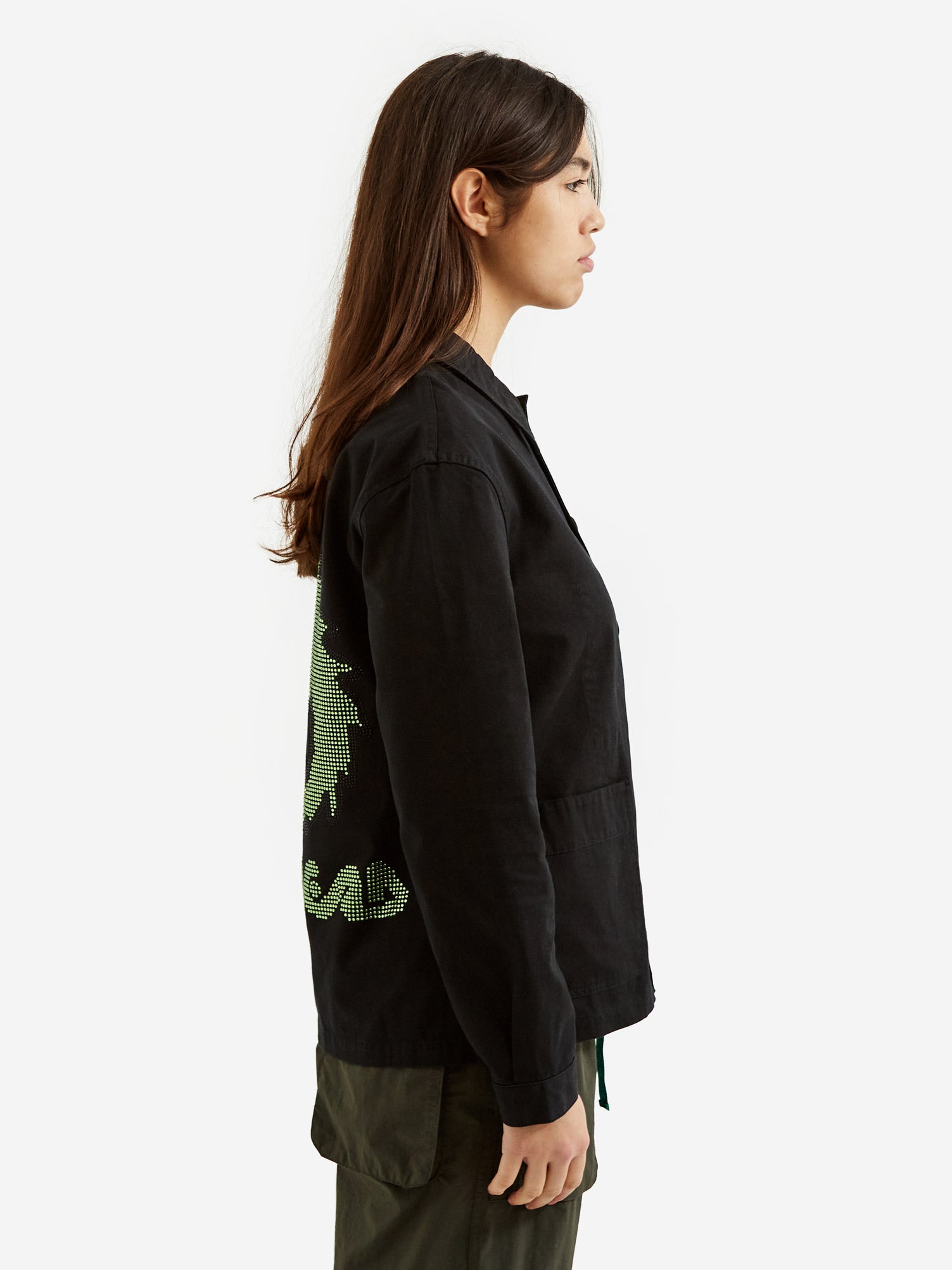 Brain Dead Squirrel Rhinestone Chore Coat - Washed Black – Goodhood