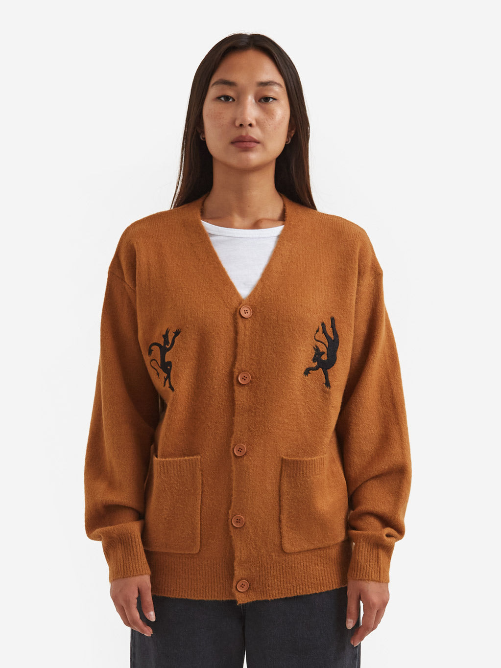 Heresy Trickster Cardigan W - Rust – Goodhood