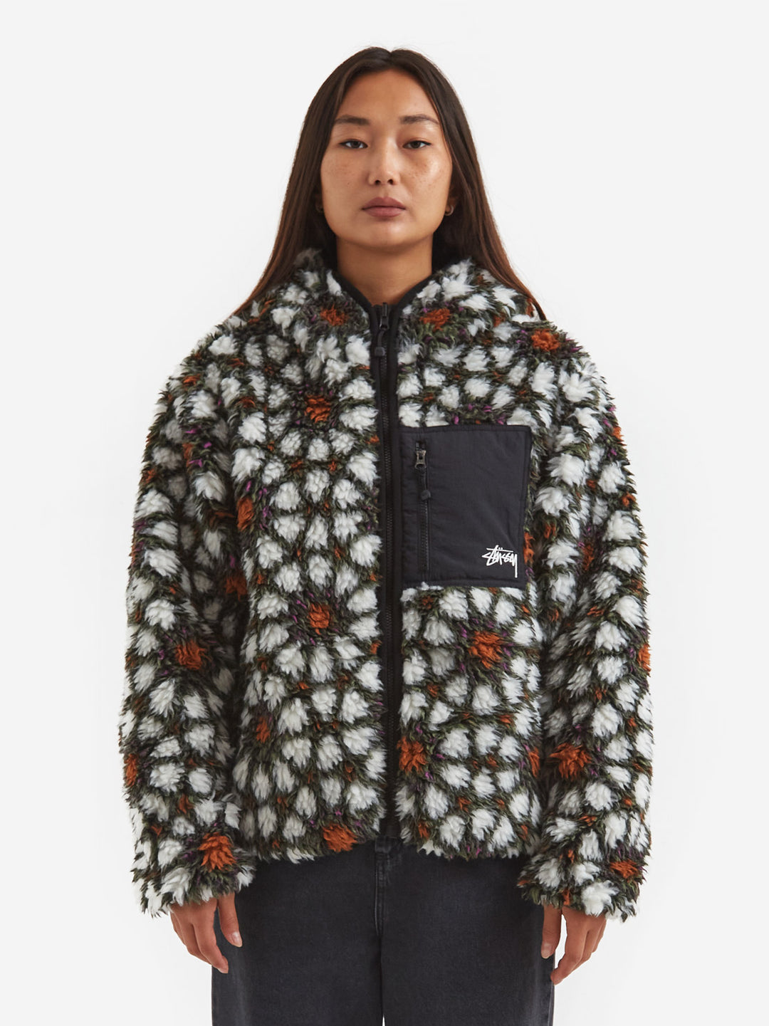 Stussy Pattern Sherpa Jacket W - Natural – Goodhood