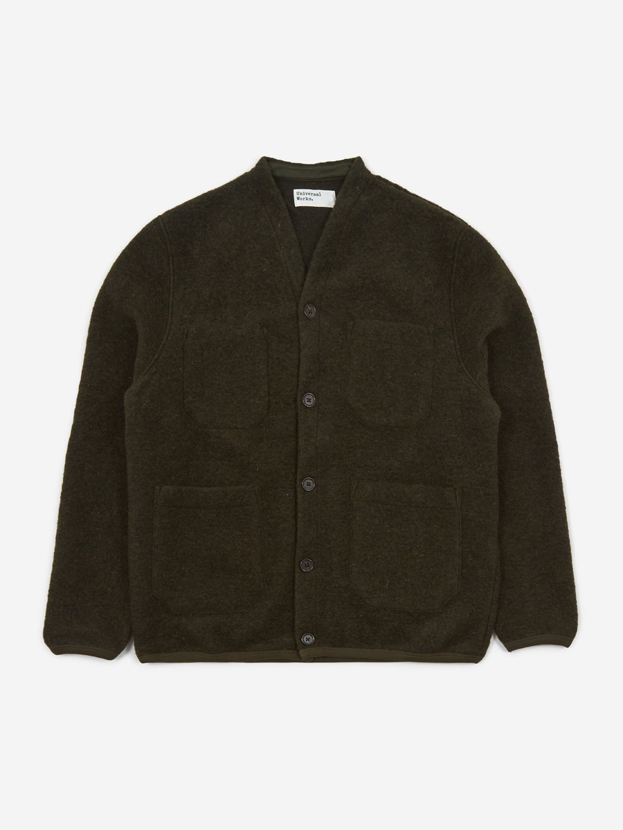 Universal Works Cardigan - Olive – Goodhood